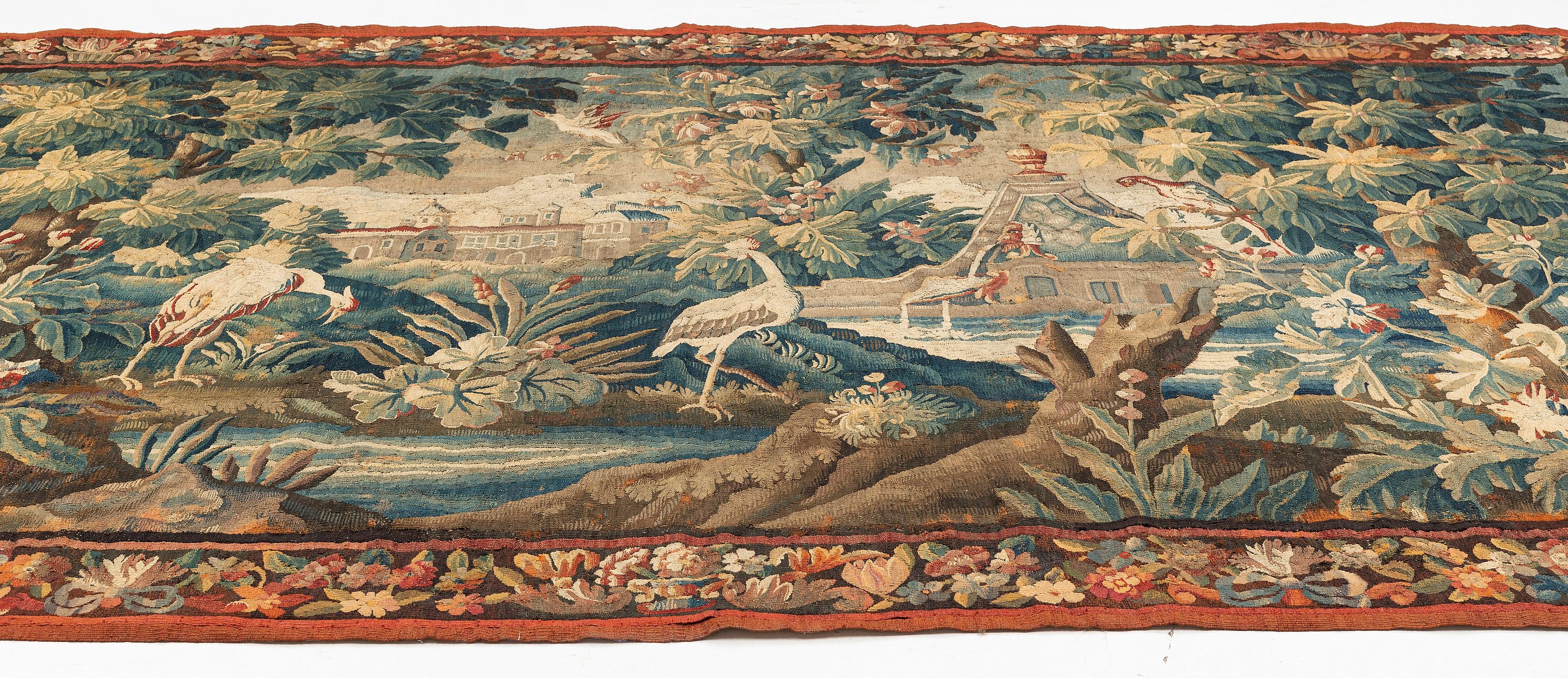 A flemish 'Verdure' tapestry, ca 257 x 413 cm, first halft of the 18th ...