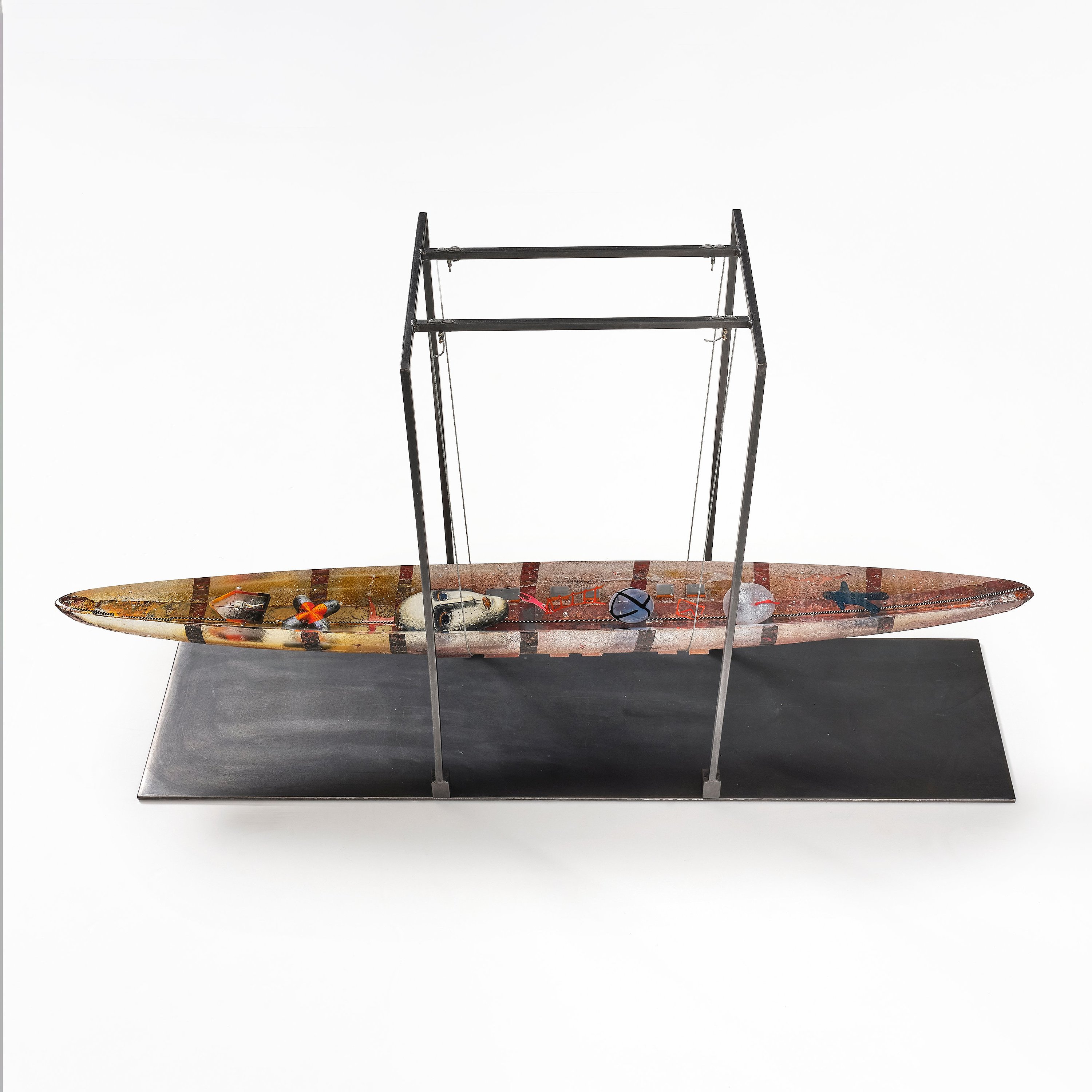Bertil Vallien, 'Voyage', a large unique sand cast glass sculpture of a ...