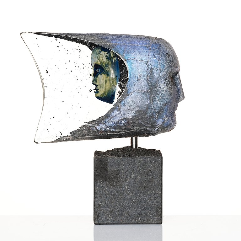 Bertil Vallien, "Janus", skulptur, Kosta Boda, unik. - Bukowskis
