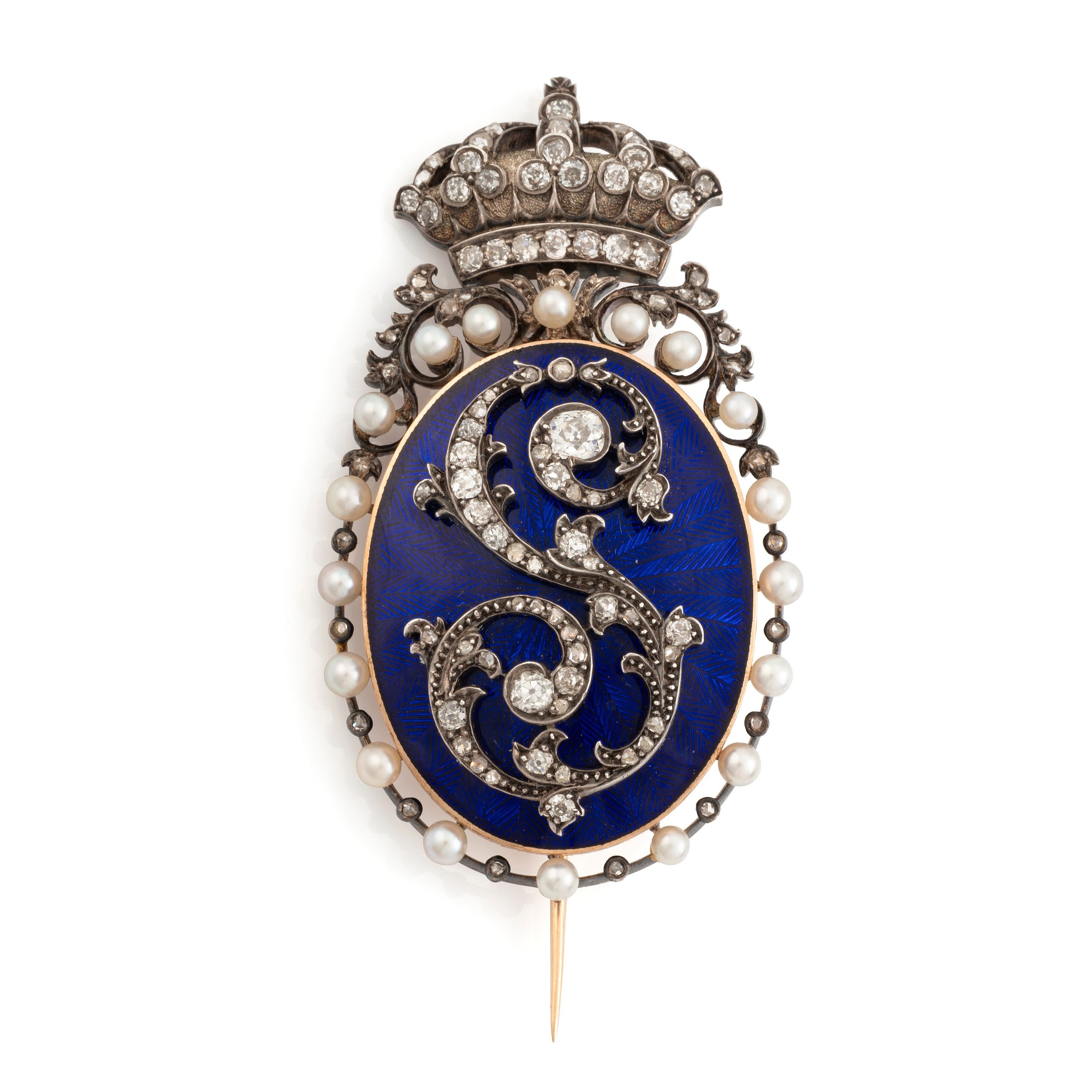 A Royal monogram/a brooch. - Bukowskis
