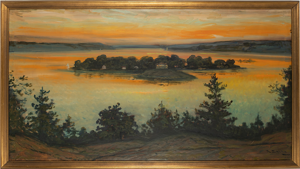 Ragnar Swahn, Utsikt över Storholmen, Lidingö. - Bukowskis