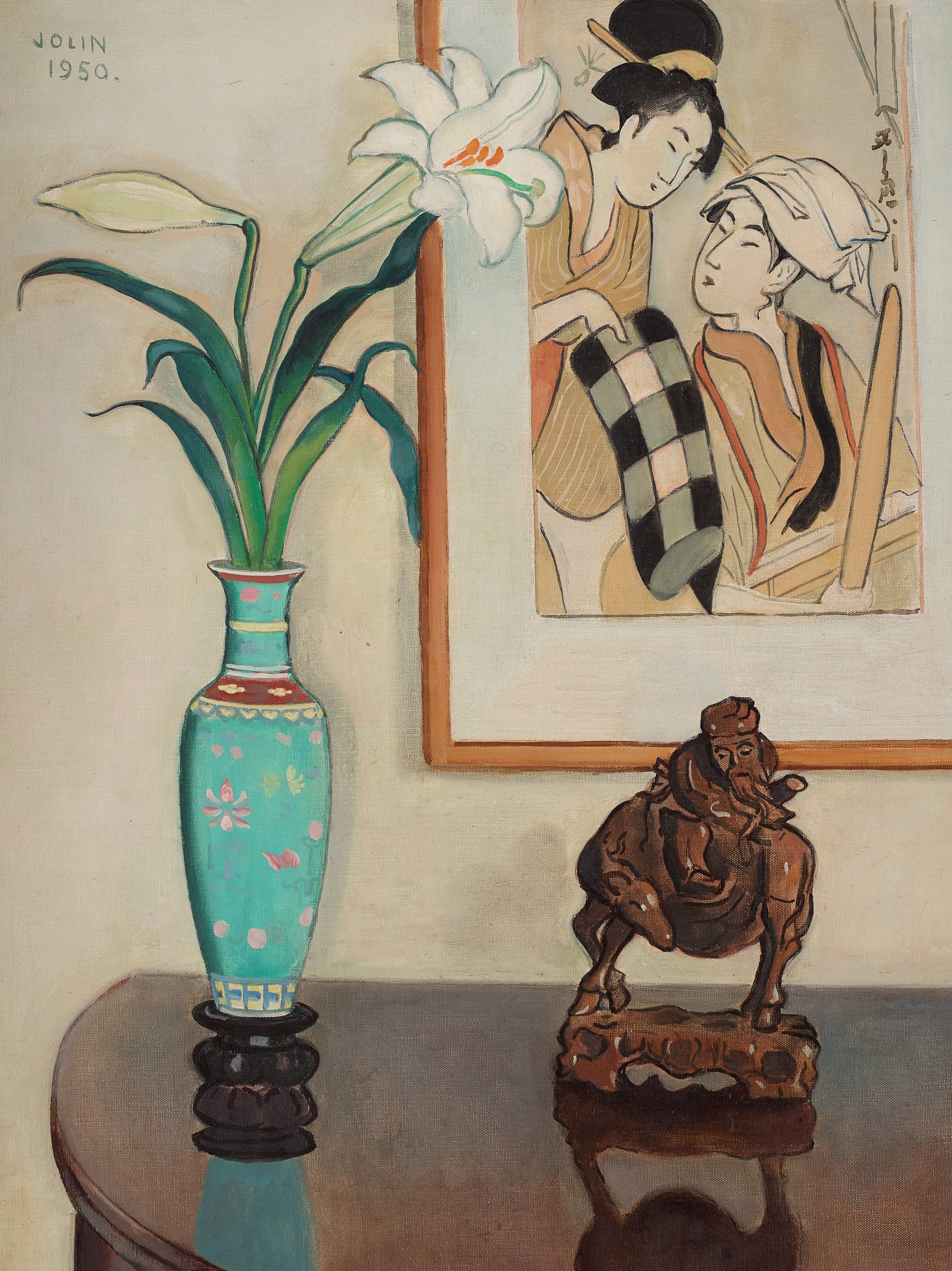 Einar Jolin, Still life with lilies. - Bukowskis
