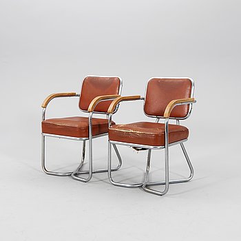 Text: "Armchairs 1 pair 1930/40s". - Bukowskis