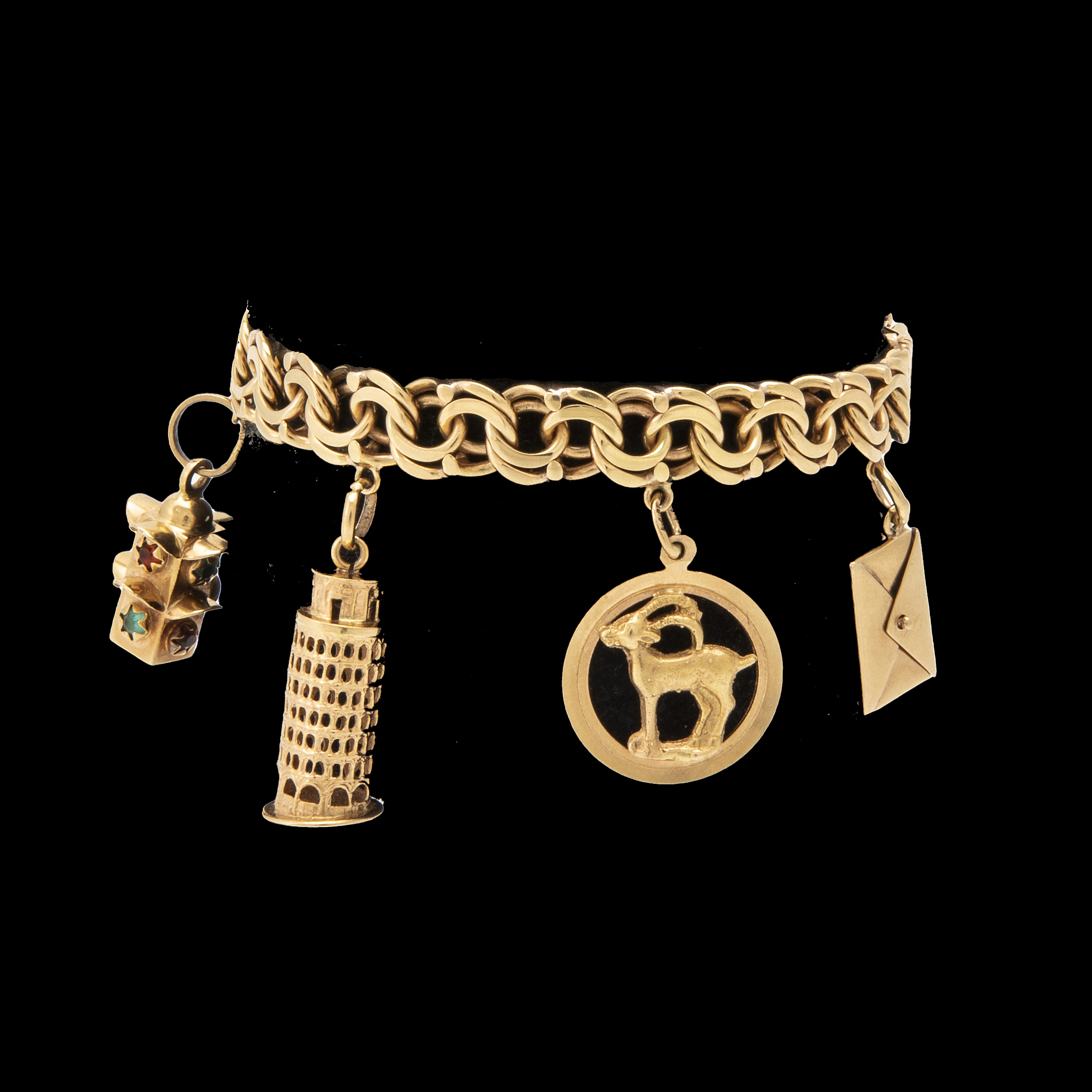 Armband med berlocker 18K guld. - Bukowskis