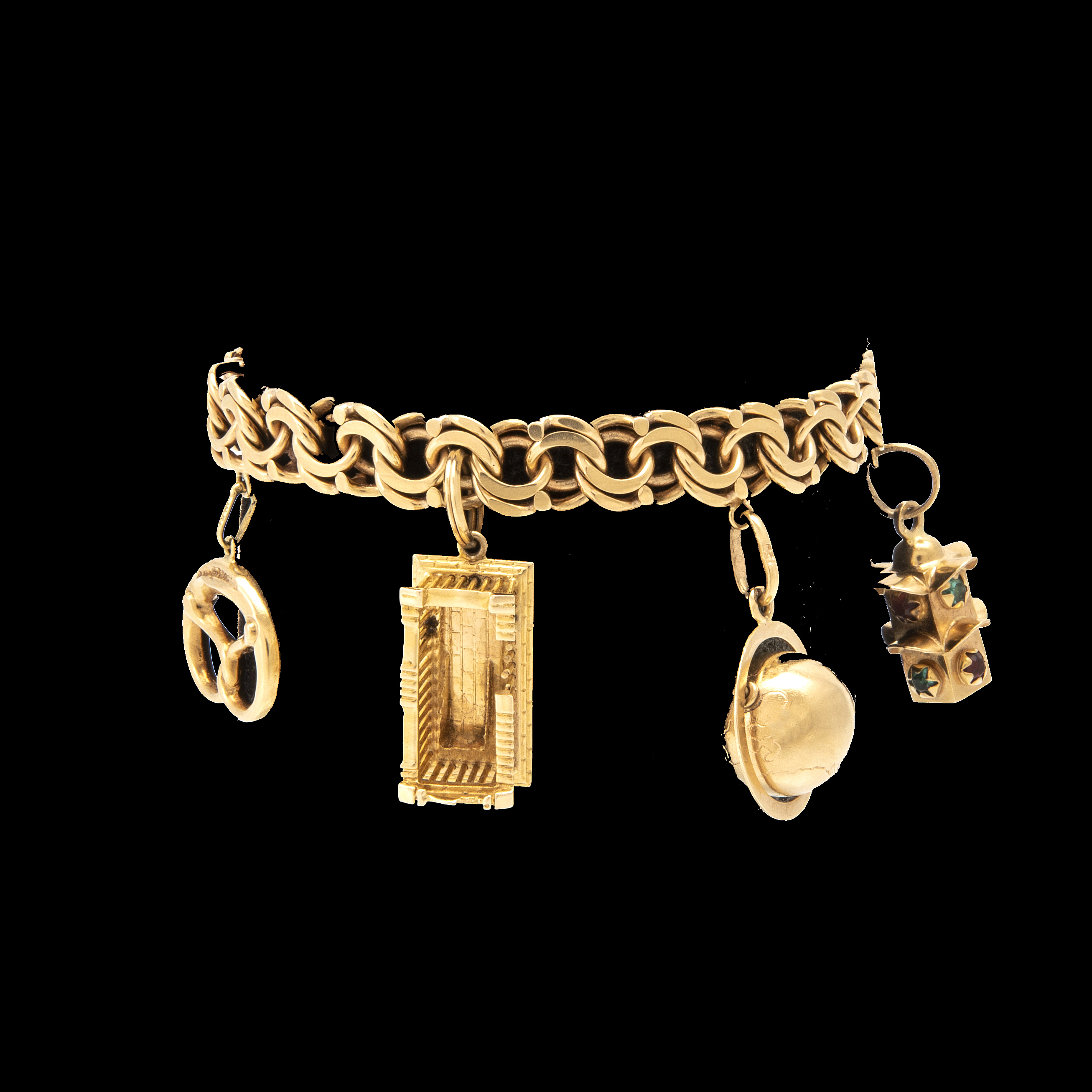 Armband med berlocker 18K guld. - Bukowskis