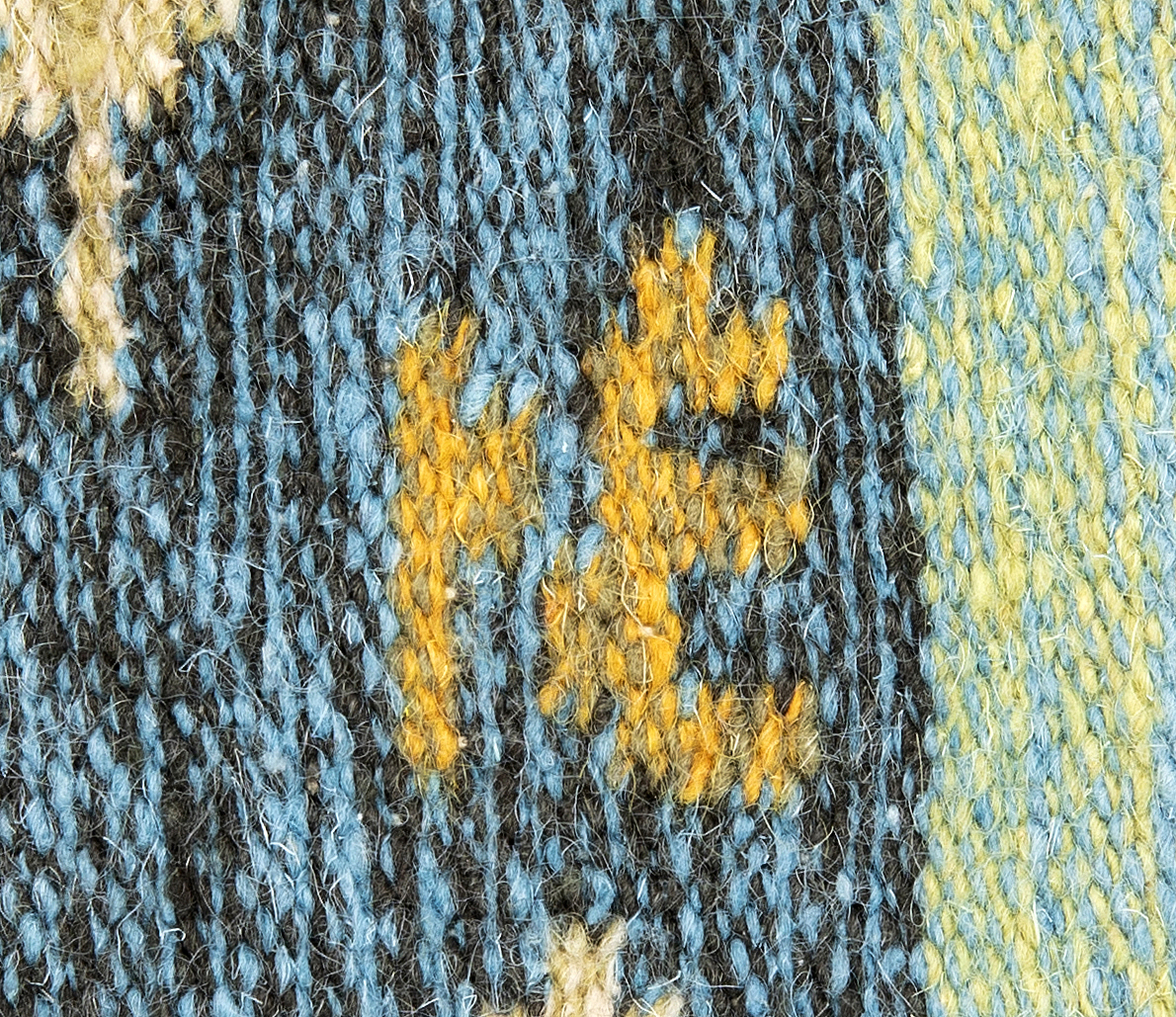 Éva Németh, wall tapestry flat weave signed NÉ approx. 80x96 cm ...