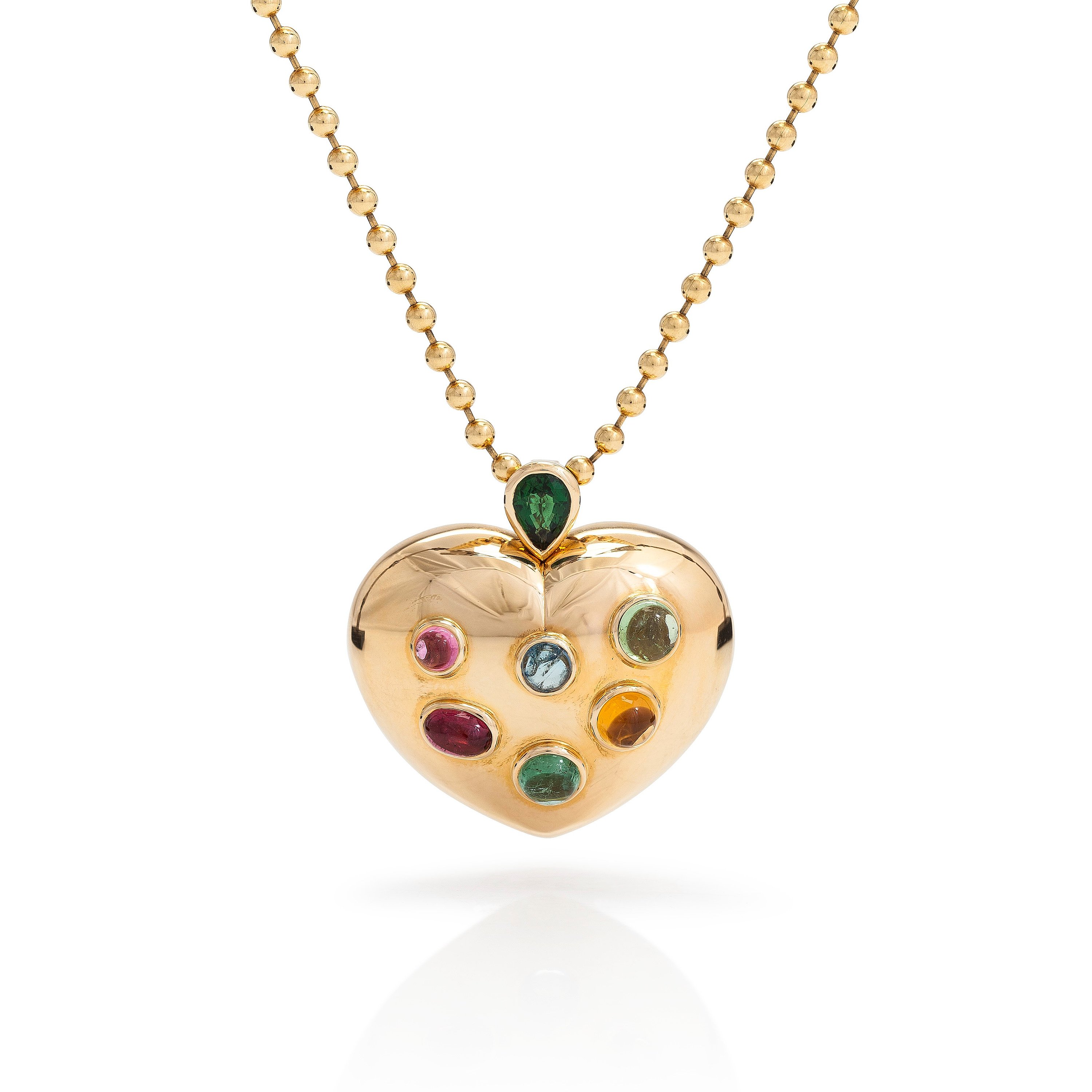 Torbjörn Tillander, Collier, 18K guld med turmaliner och akvamarin ...