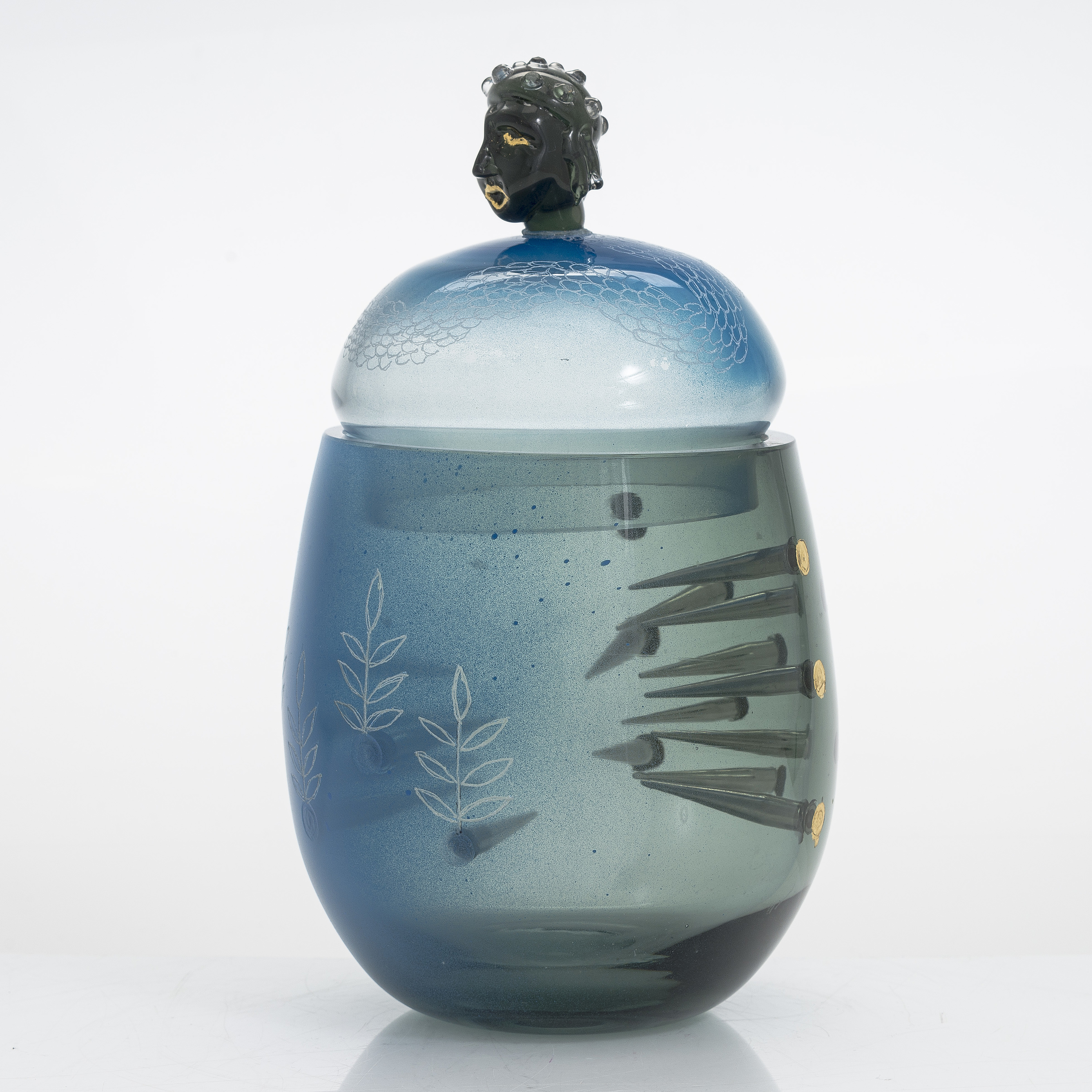 Sini Majuri & Marja Hepo-aho, A glass and metal sculpture, 'Iron Maiden ...