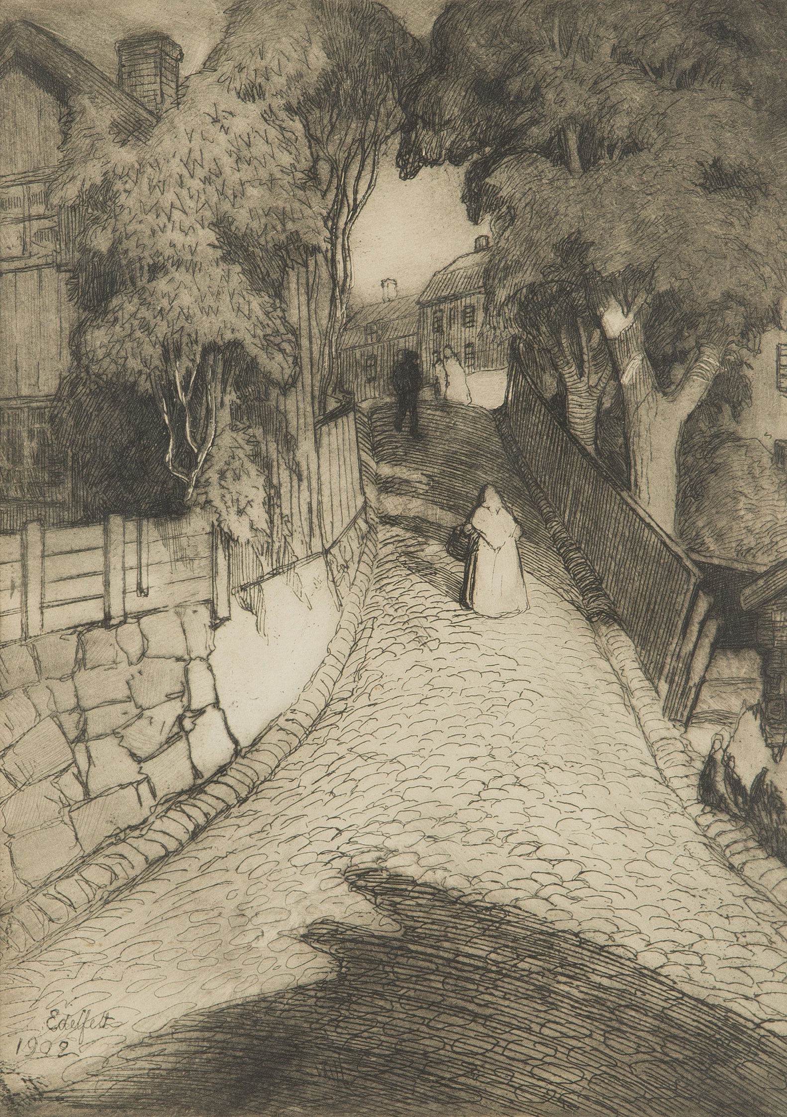 Albert Edelfelt, Street in Porvoo. - Bukowskis