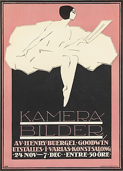 Wilhelm Kåge, a lithographic vintage poster, 'Kamerabilder av Henry ...