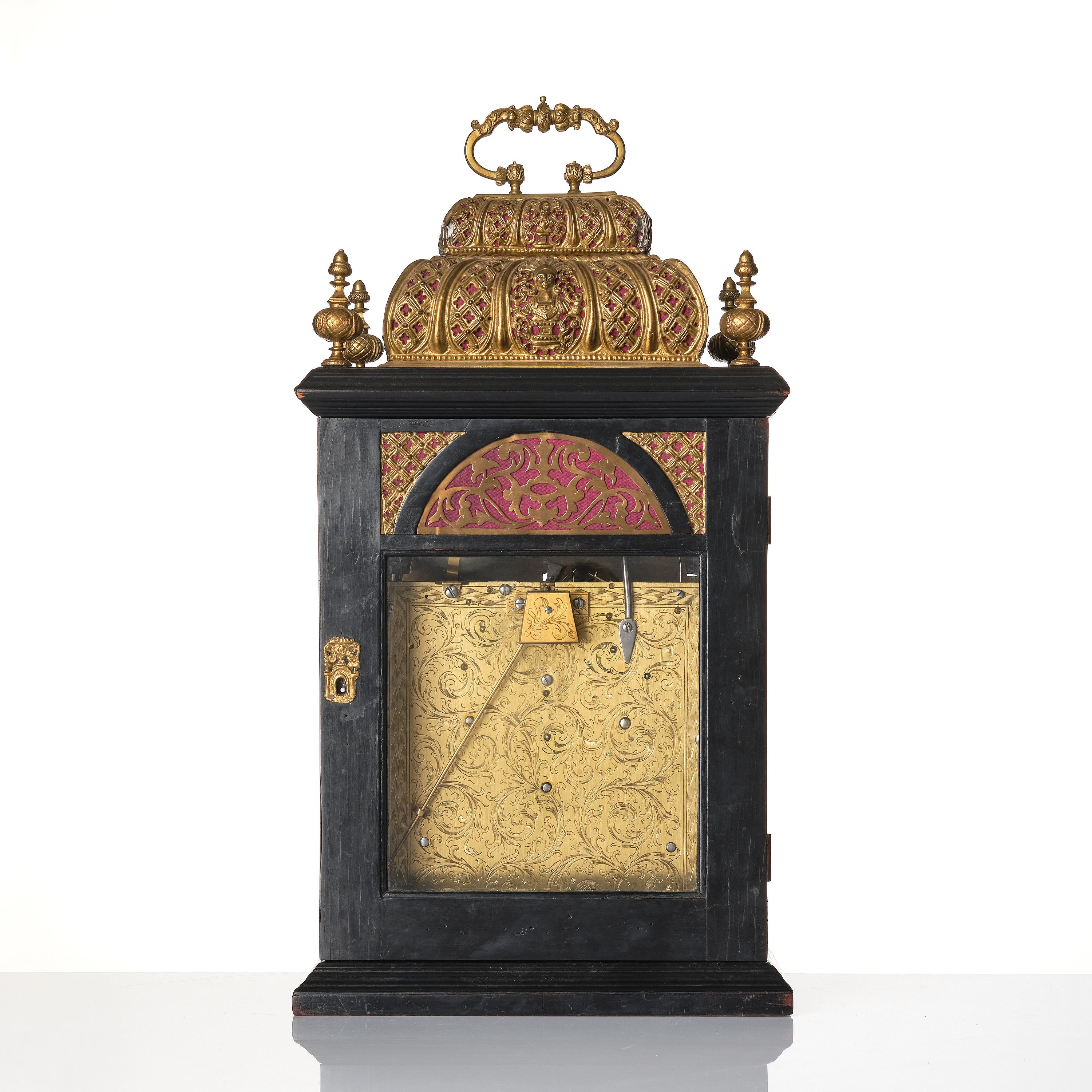 A Queen Anne ebonized and brass-mounted bracket clock marked 'Markwick ...