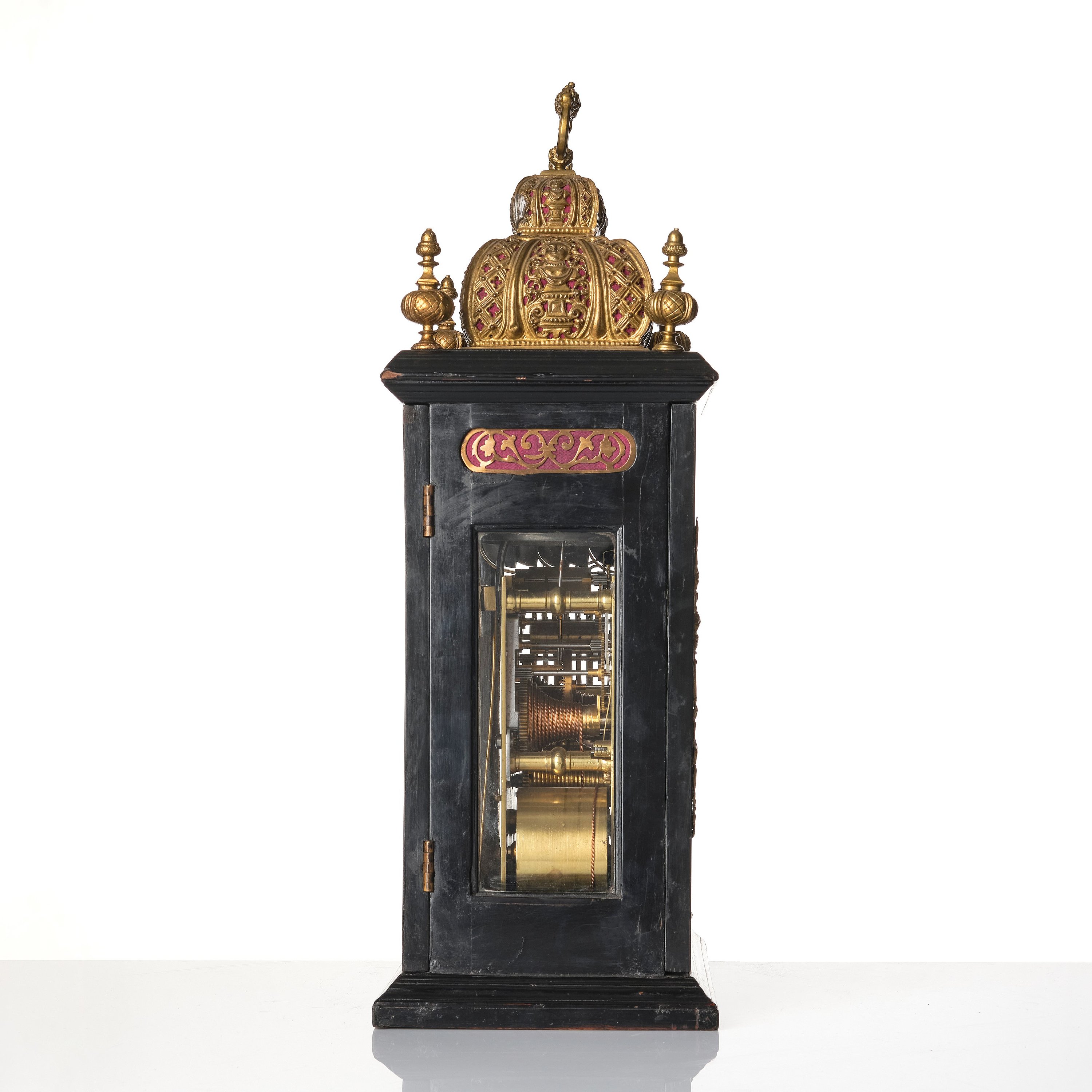 A Queen Anne ebonized and brass-mounted bracket clock marked 'Markwick ...