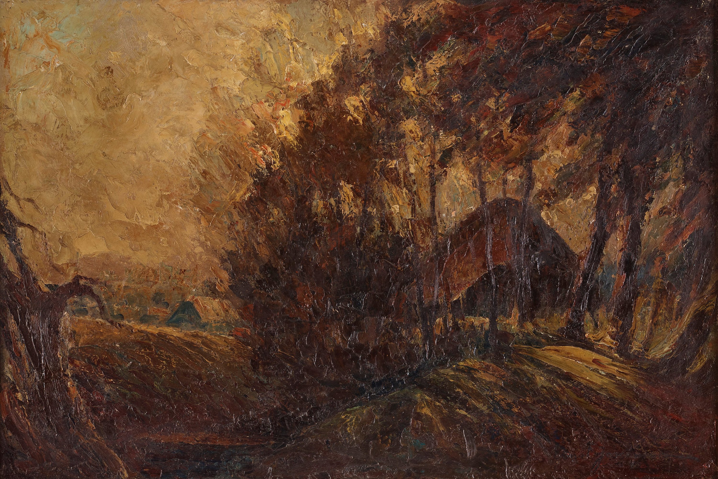 Ernst Josephson, Sunrise, Gargilesse, France. - Bukowskis