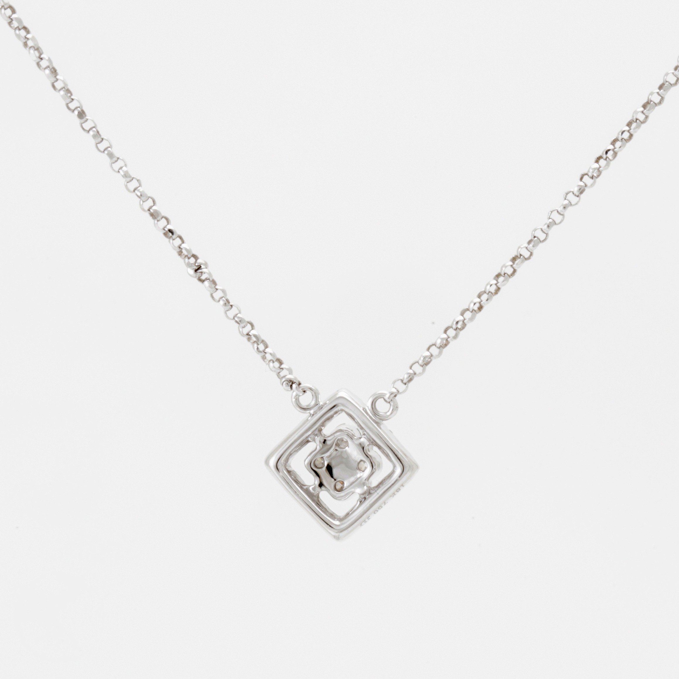 Halsband 18K vitguld med runda briljantslipade diamanter. - Bukowskis