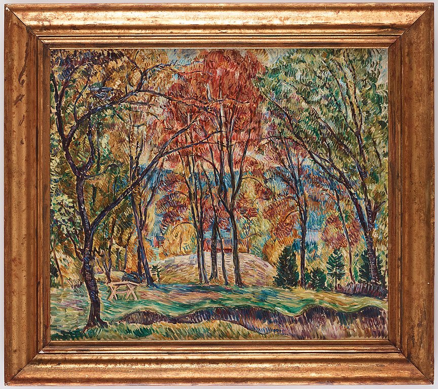 Arthur Percy, "Höstlig park". - Bukowskis