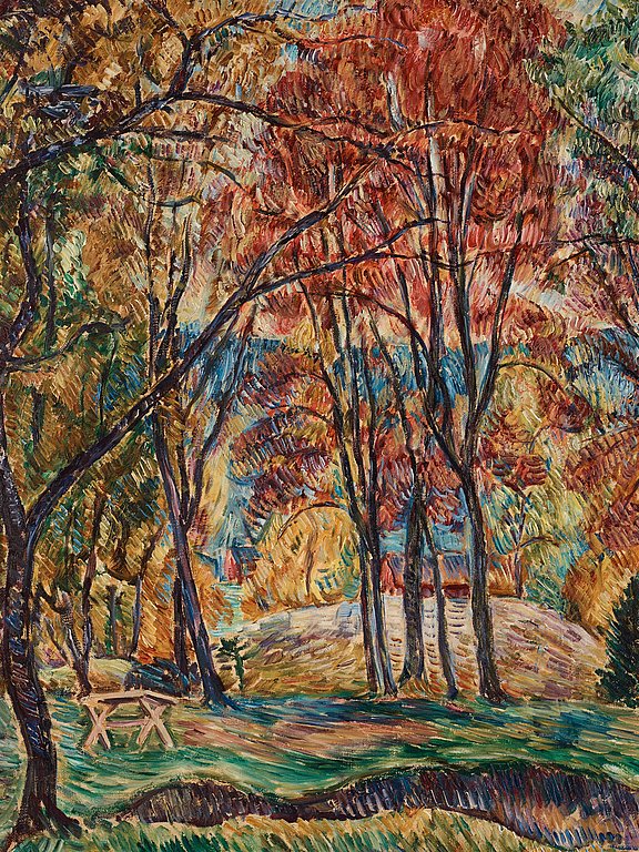 Arthur Percy, "Höstlig park". - Bukowskis