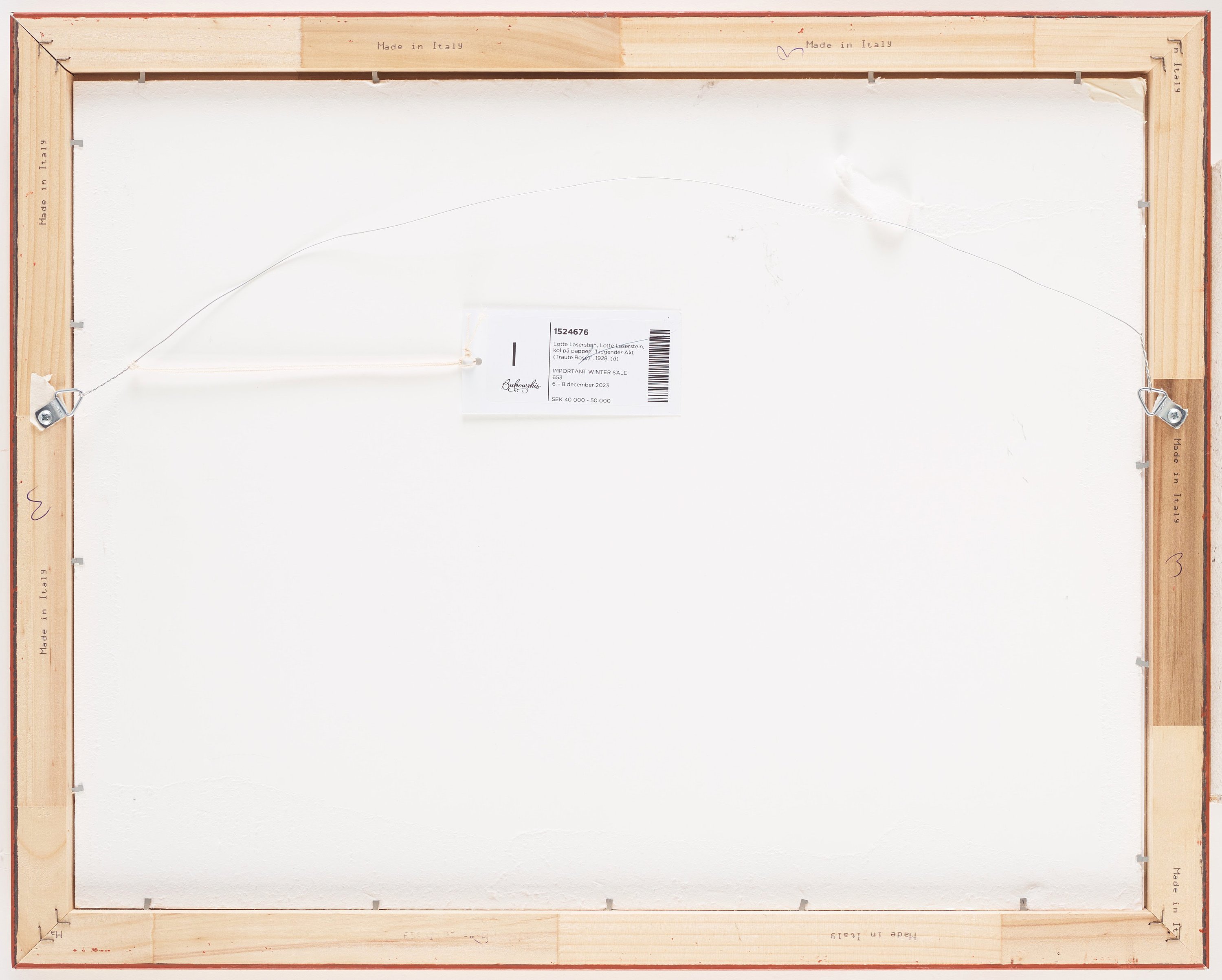 Lotte Laserstein, "Liegender Akt (Traute Rose)". - Bukowskis