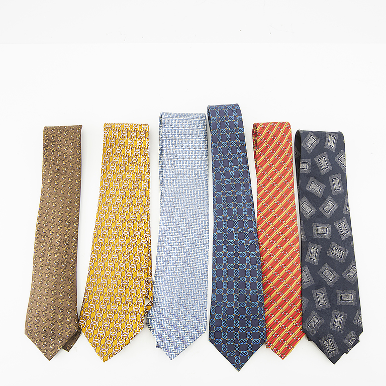 Hermès, slipsar 5 st sent 1900-tal. - Bukowskis