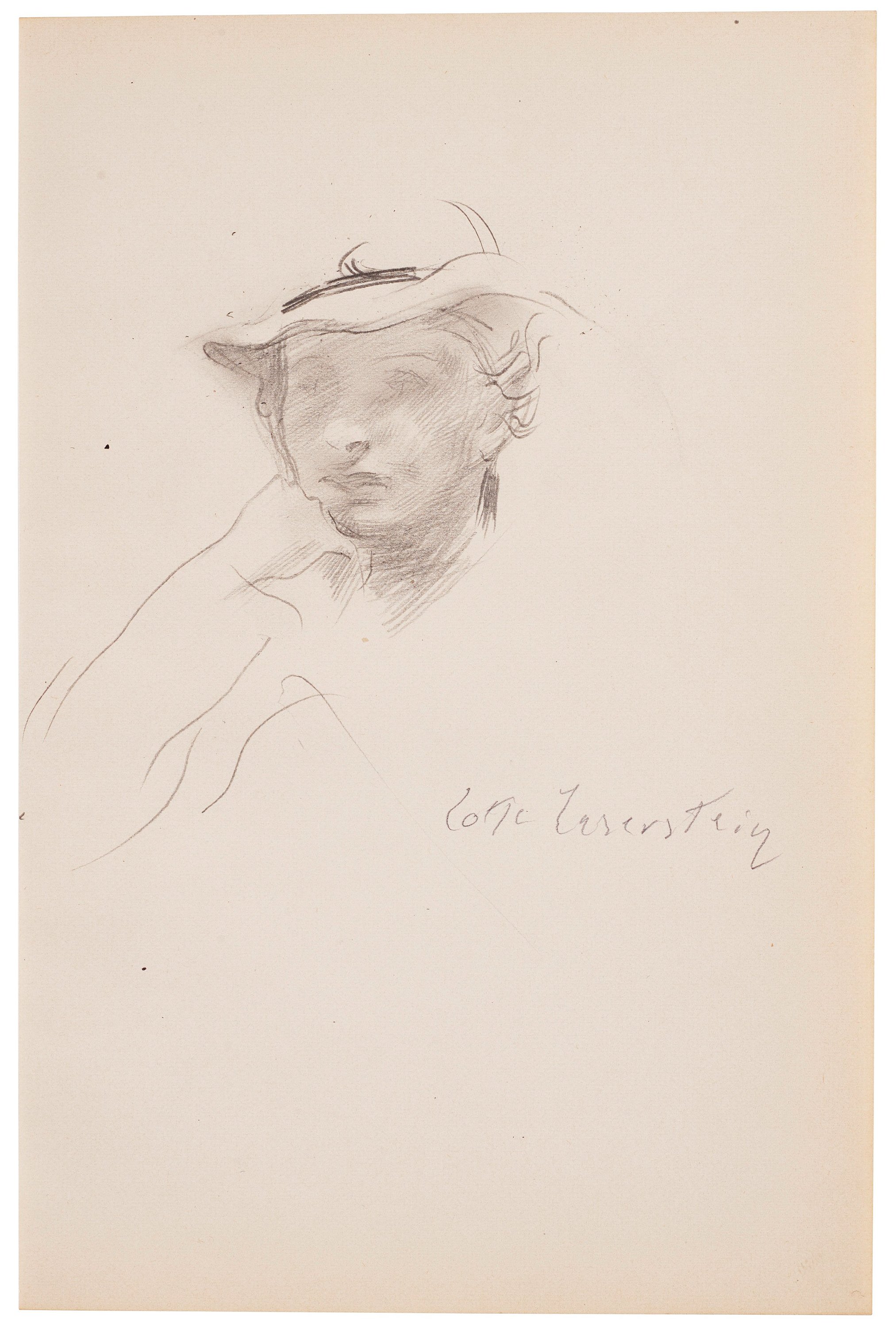 Lotte Laserstein, Selfportrait with hat. - Bukowskis