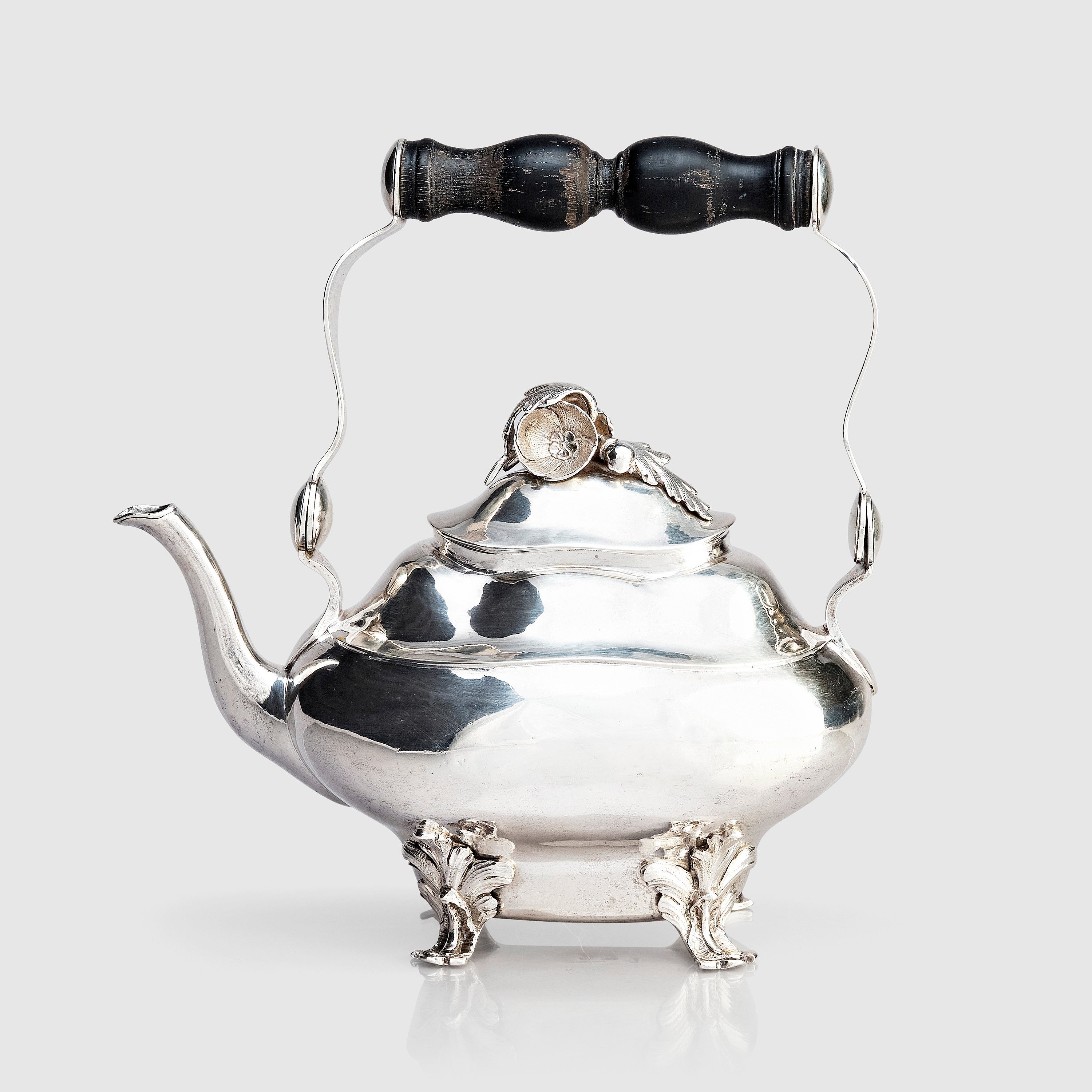 A Swedish Rococo silver teapot, marks of Pehr Zethelius, Stockholm 1769 ...