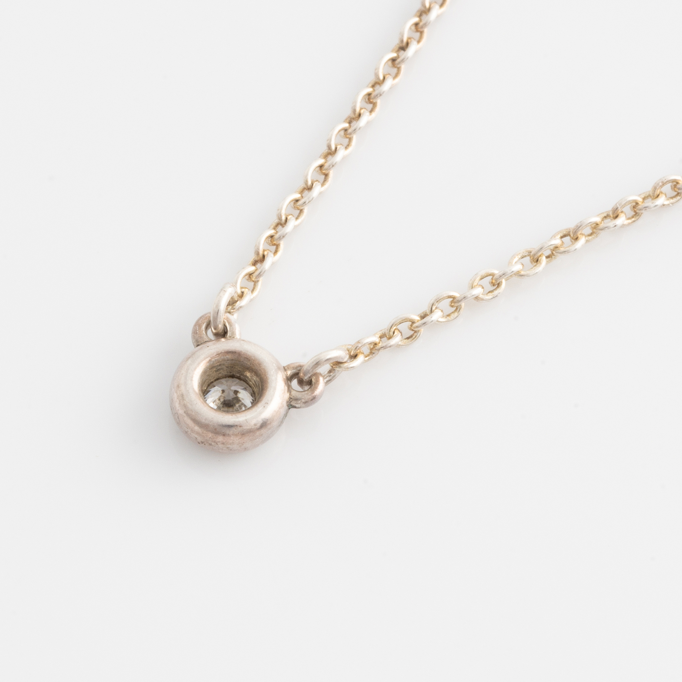 Tiffany & Co, Elsa Peretti, "Diamonds by the Yard" necklace in silver ...