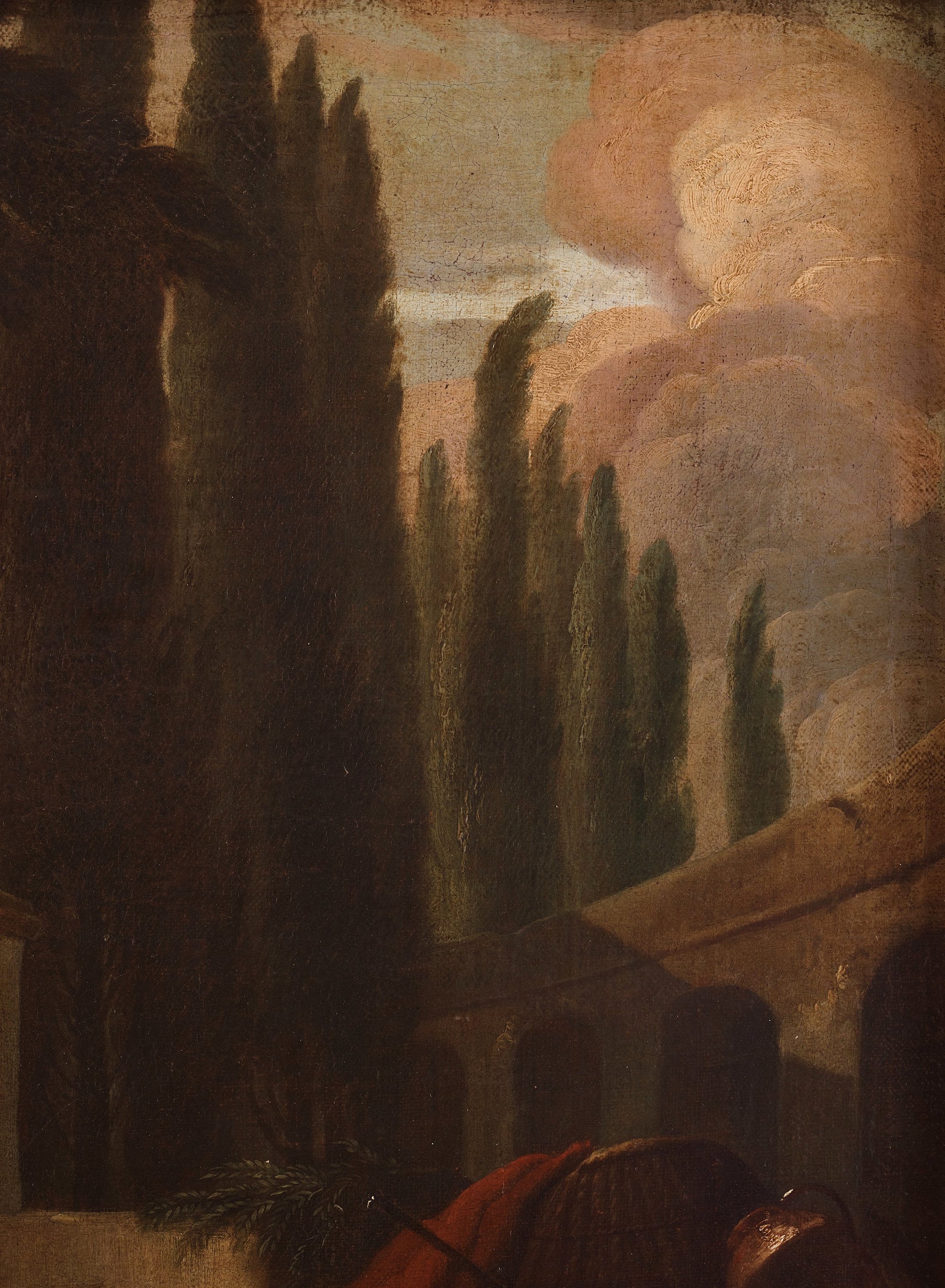 Philipp Peter Roos (Rosa di Tivoli) Follower of, Archaic landscape with ...