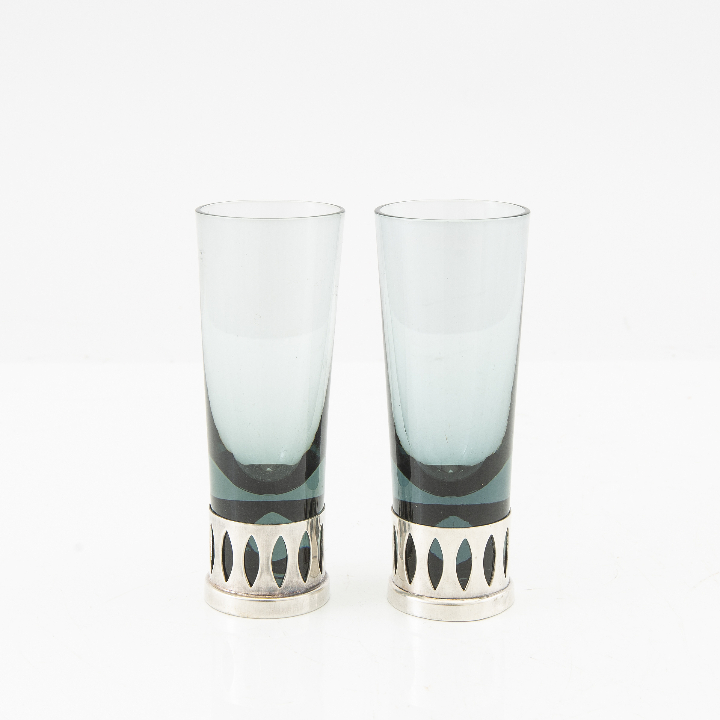 Tage Göthlin snapsglas, 11 st, silver och glas, TESI Göteborg och ...