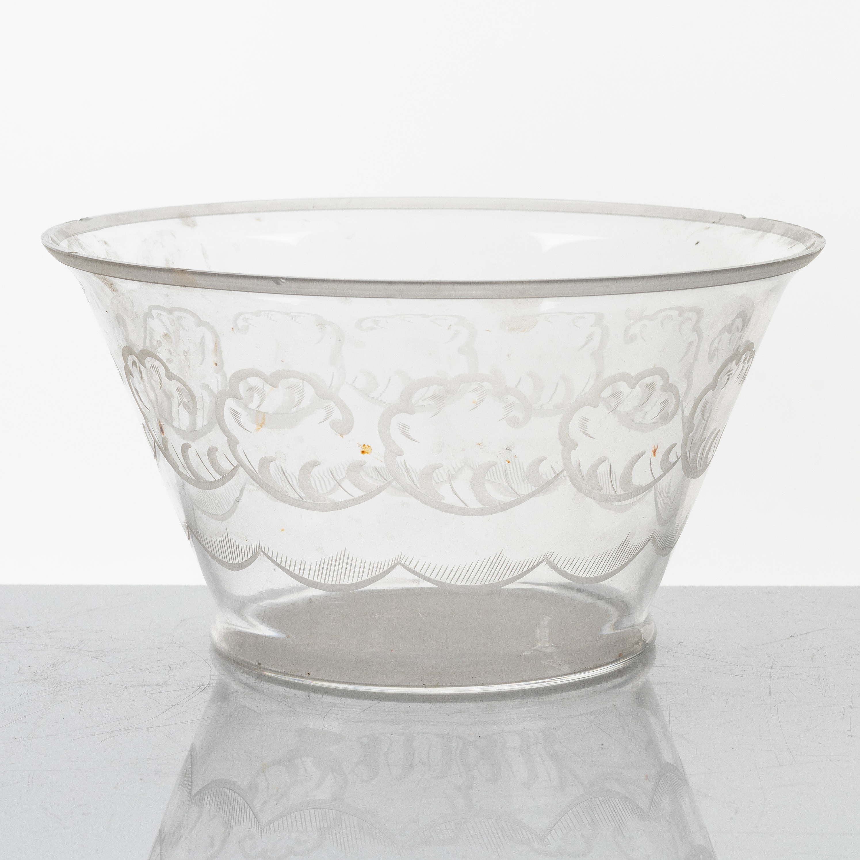 Simon Gate, skål, "Molnet", Orrefors, - Bukowskis