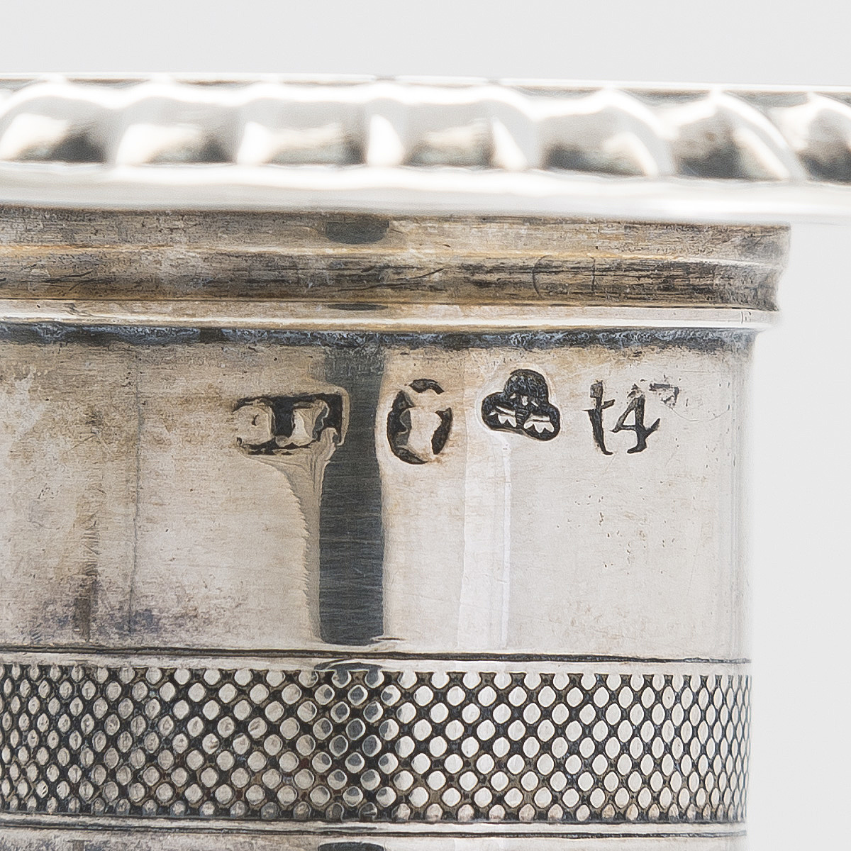A pair of 19th-century silver candlesticks, maker's mark of Gustaf ...
