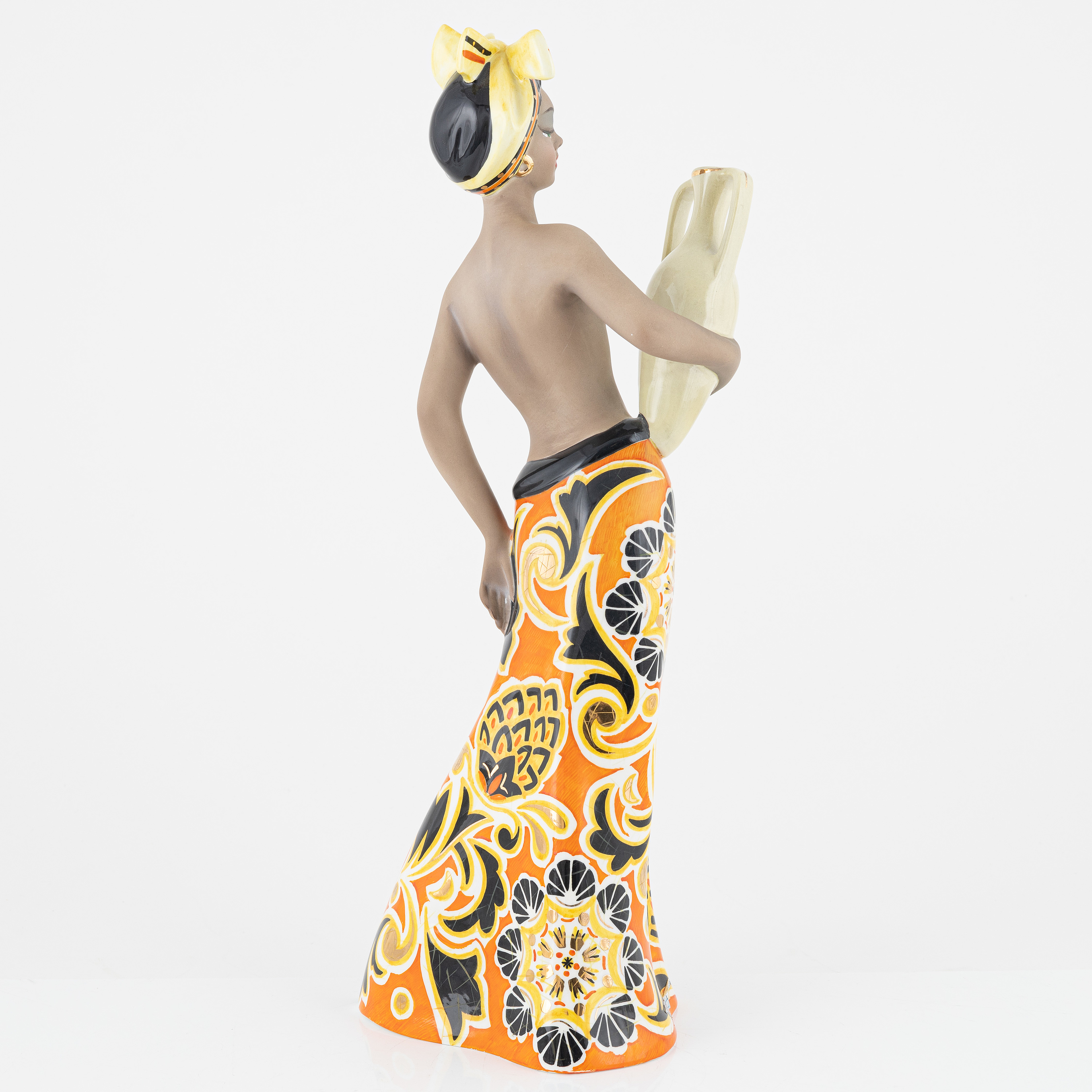Figurin, porslin, "Saradis", C.I.A. Manna Torino, Italien. 1900-talets ...