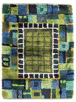 Rya rug approximately 144x114 cm. - Bukowskis