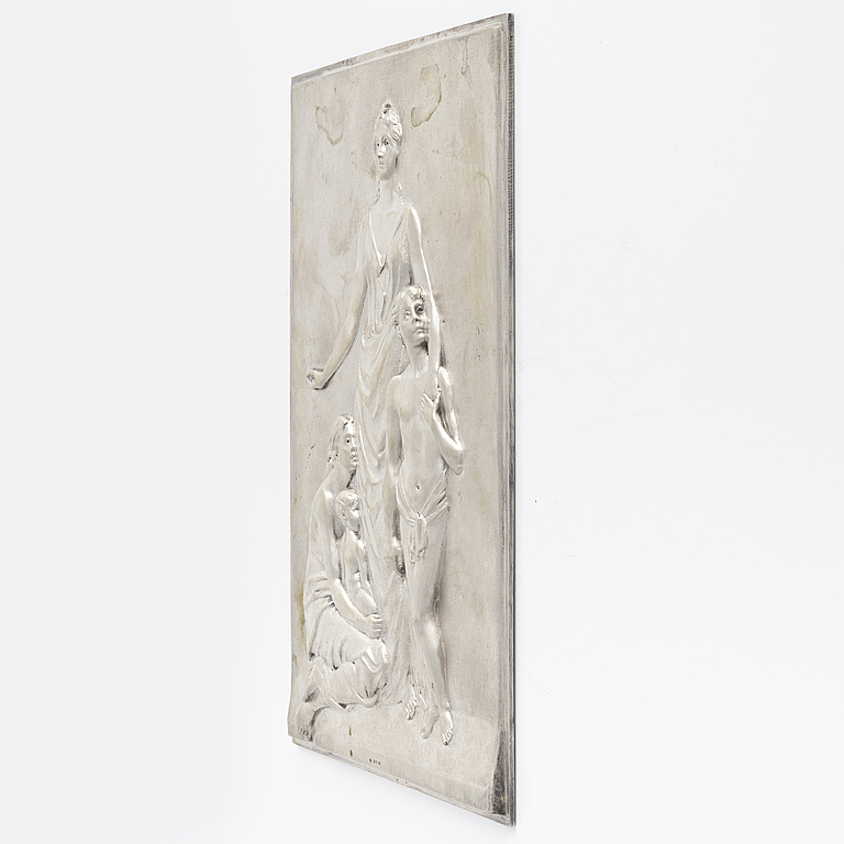 Karl Meyer, plakett, silver, Stockholm 1901. - Bukowskis