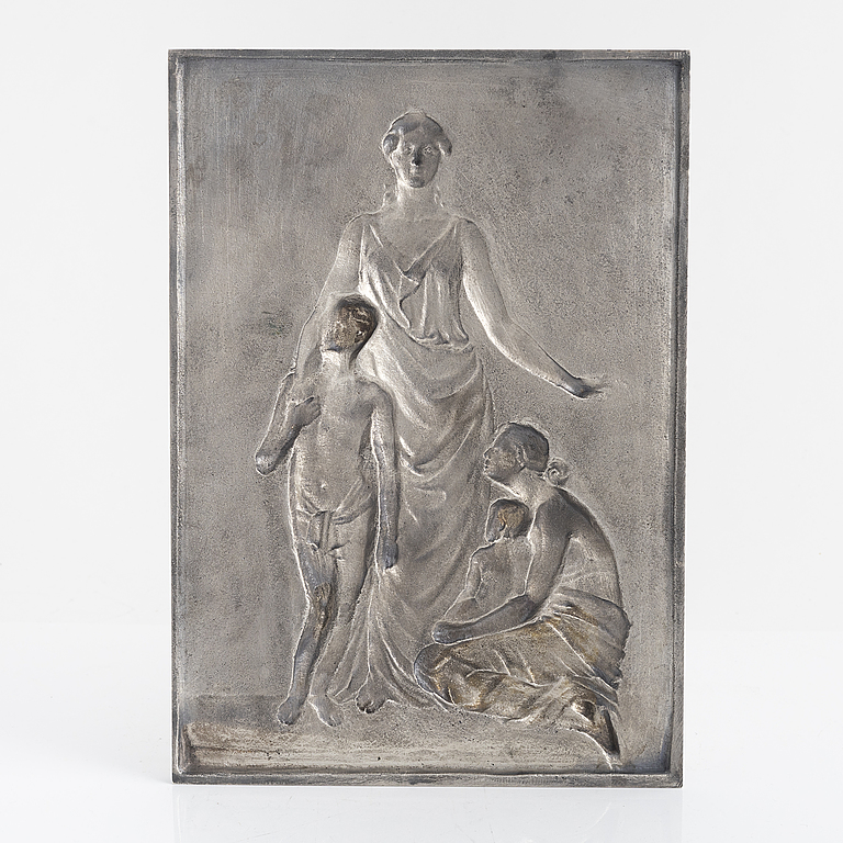 Karl Meyer, plakett, silver, Stockholm 1901. - Bukowskis