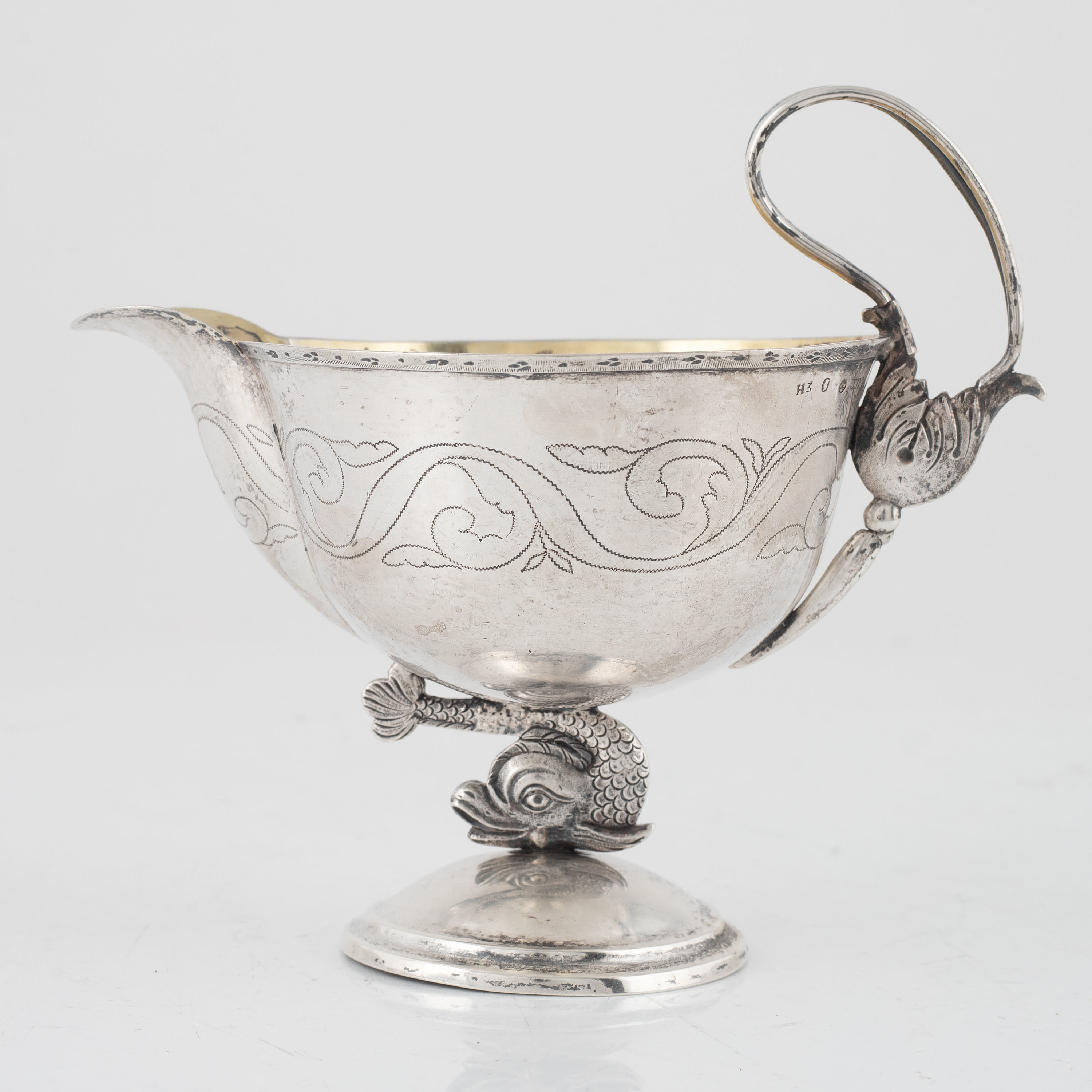 Olof Hellbom, gräddsnäcka, silver, empire, Stockholm 1814. - Bukowskis