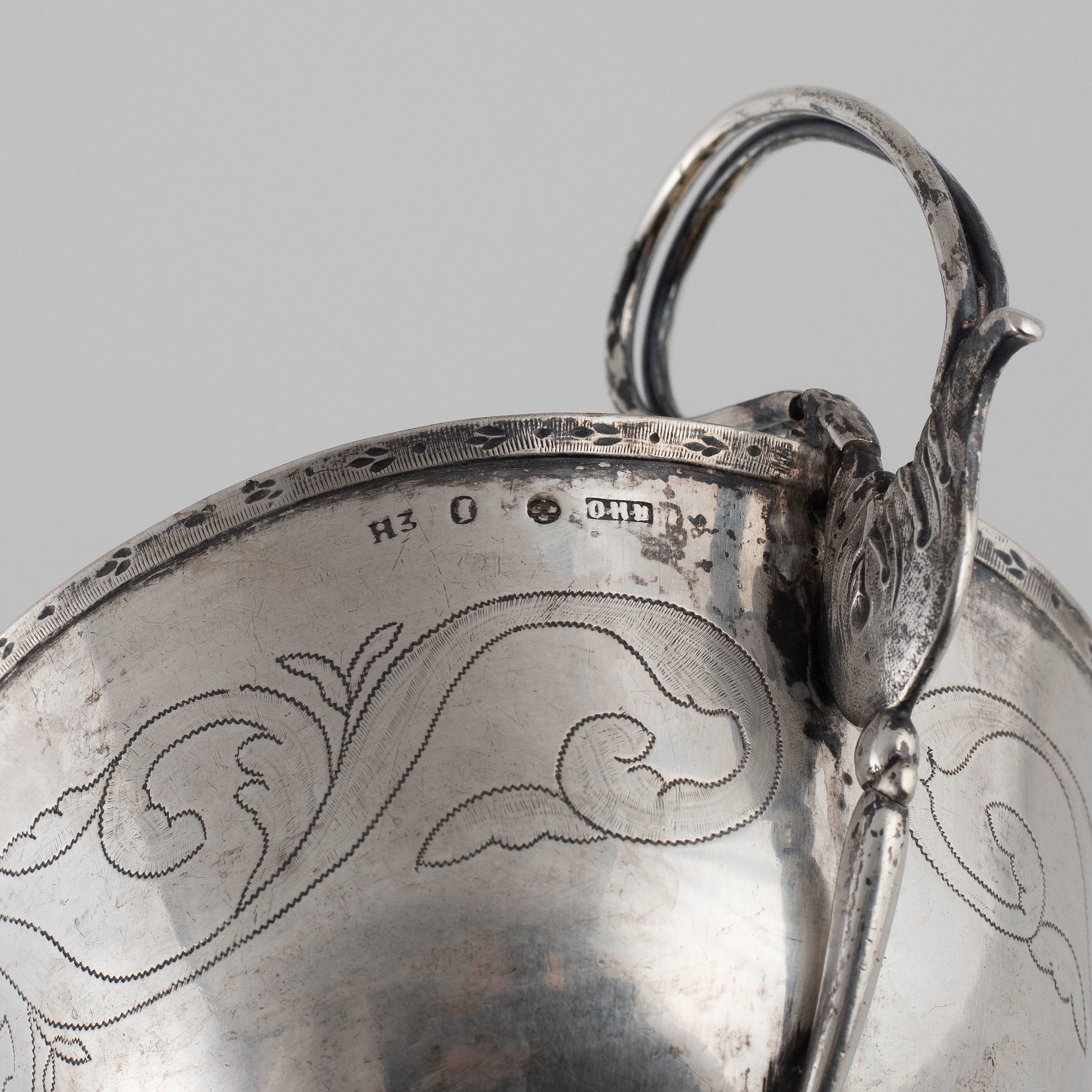 Olof Hellbom, gräddsnäcka, silver, empire, Stockholm 1814. - Bukowskis