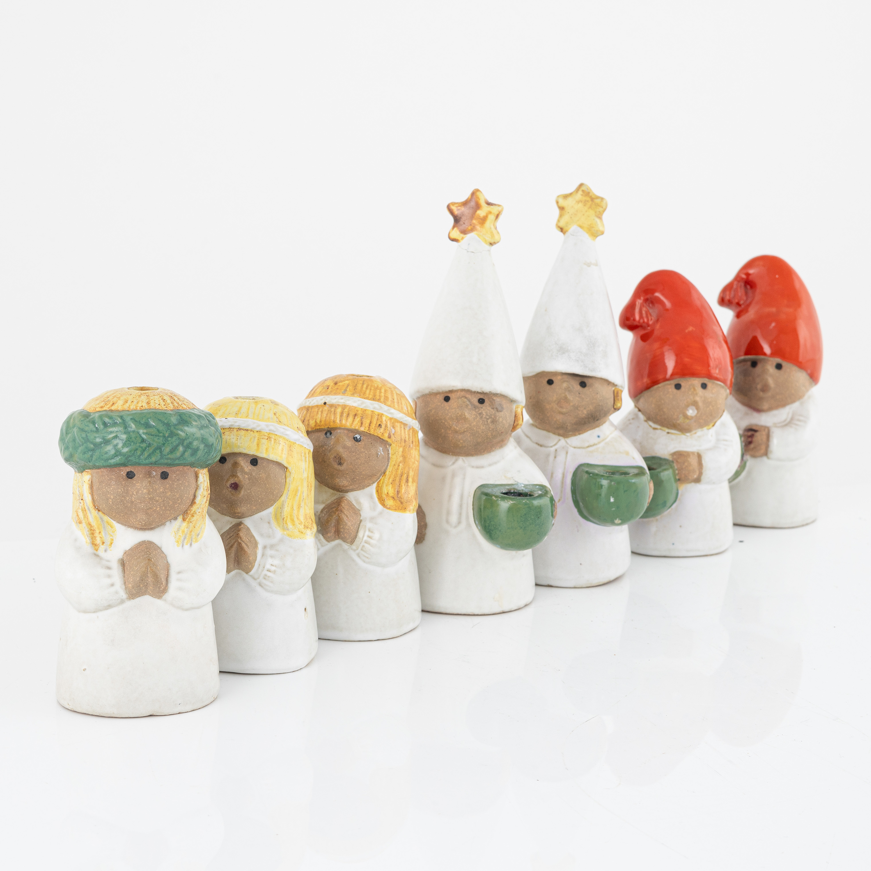 Lisa Larson, 7 delar, stengods, Gustavsberg. - Bukowskis