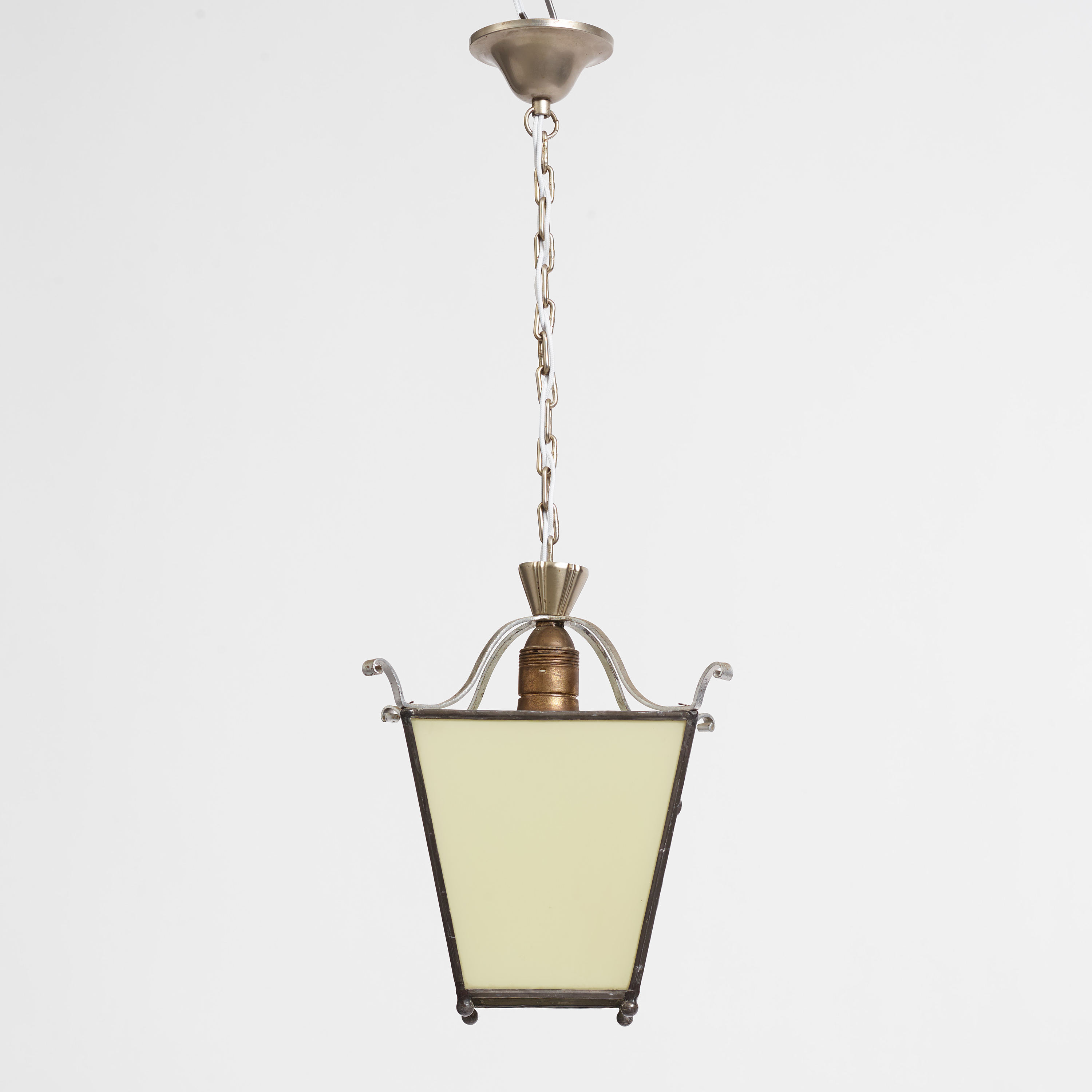 Harald Notini, pewter patinated iron Swedish Grace ceiling light. model ...