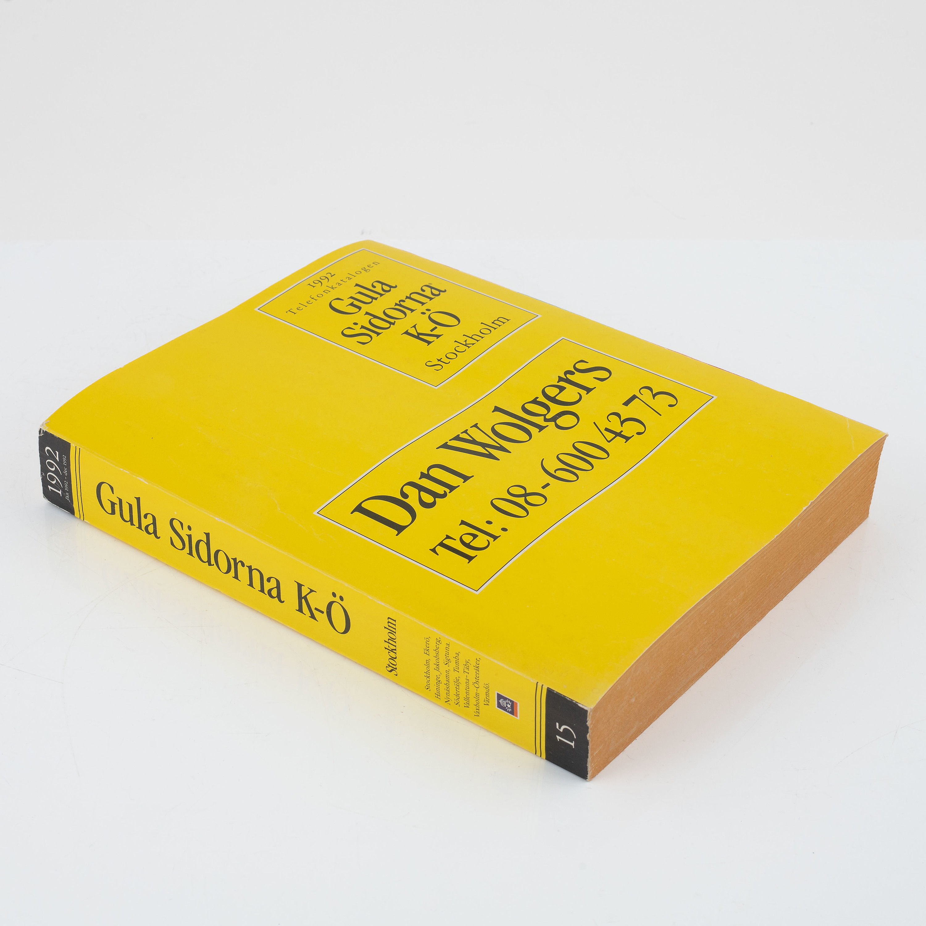 Dan Wolgers, telephone book, 1992. - Bukowskis