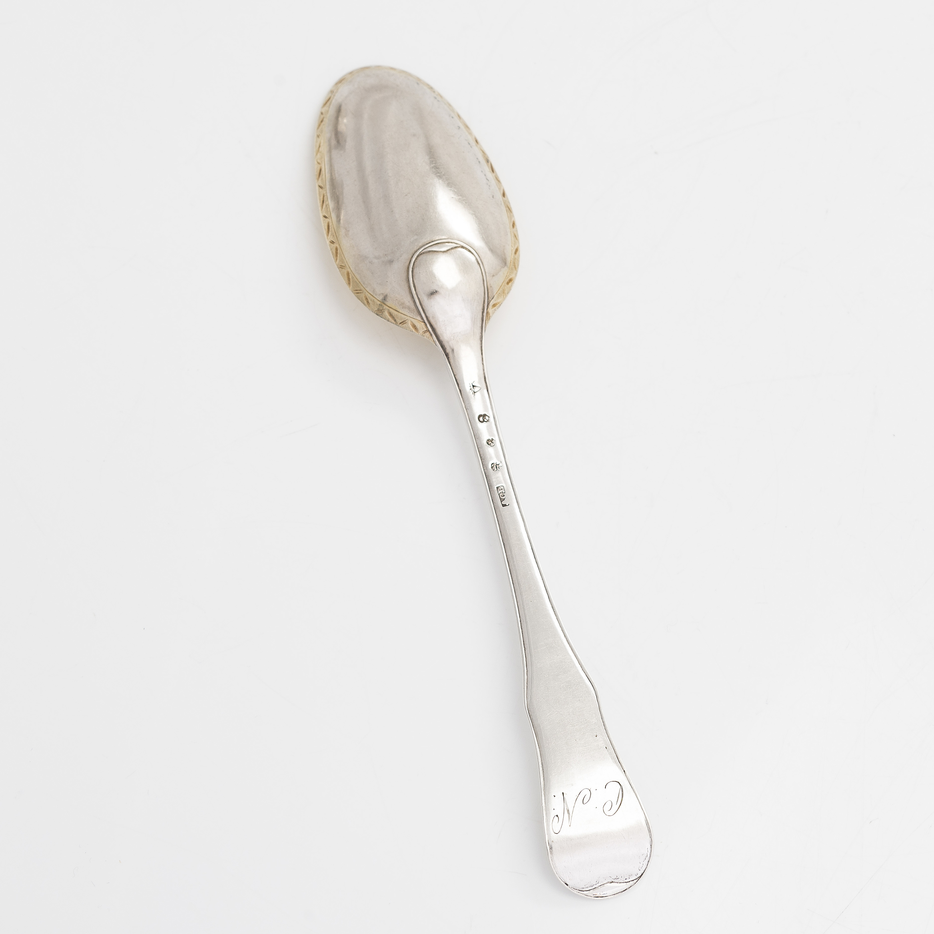 Six early 19th-century silver spoons, and a sprinkle spoon, mainly ...