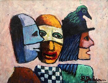 Clifford Jackson, "Three Masks". - Bukowskis