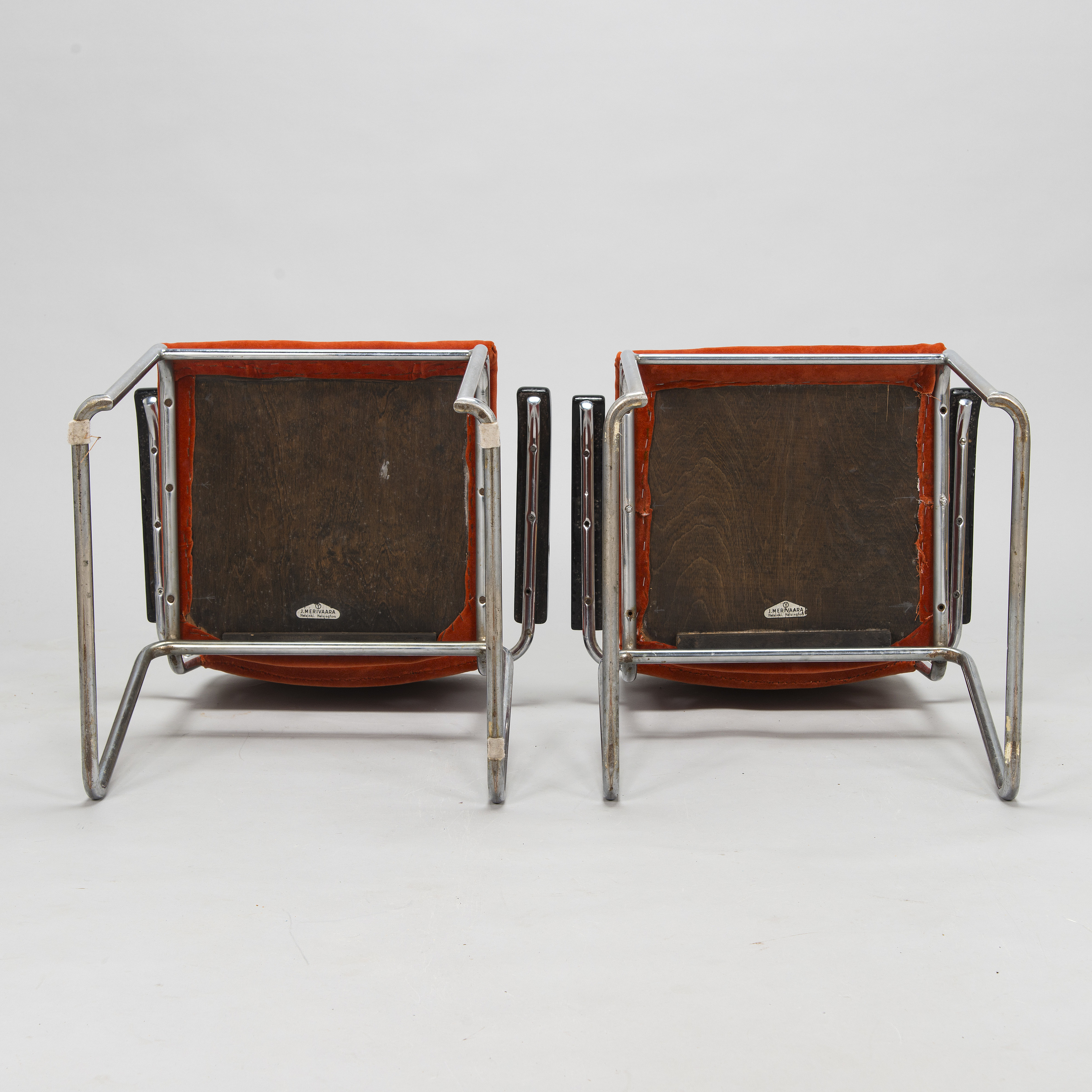 A pair of mid 20th century armchairs for J. Merivaara, Helsinki ...