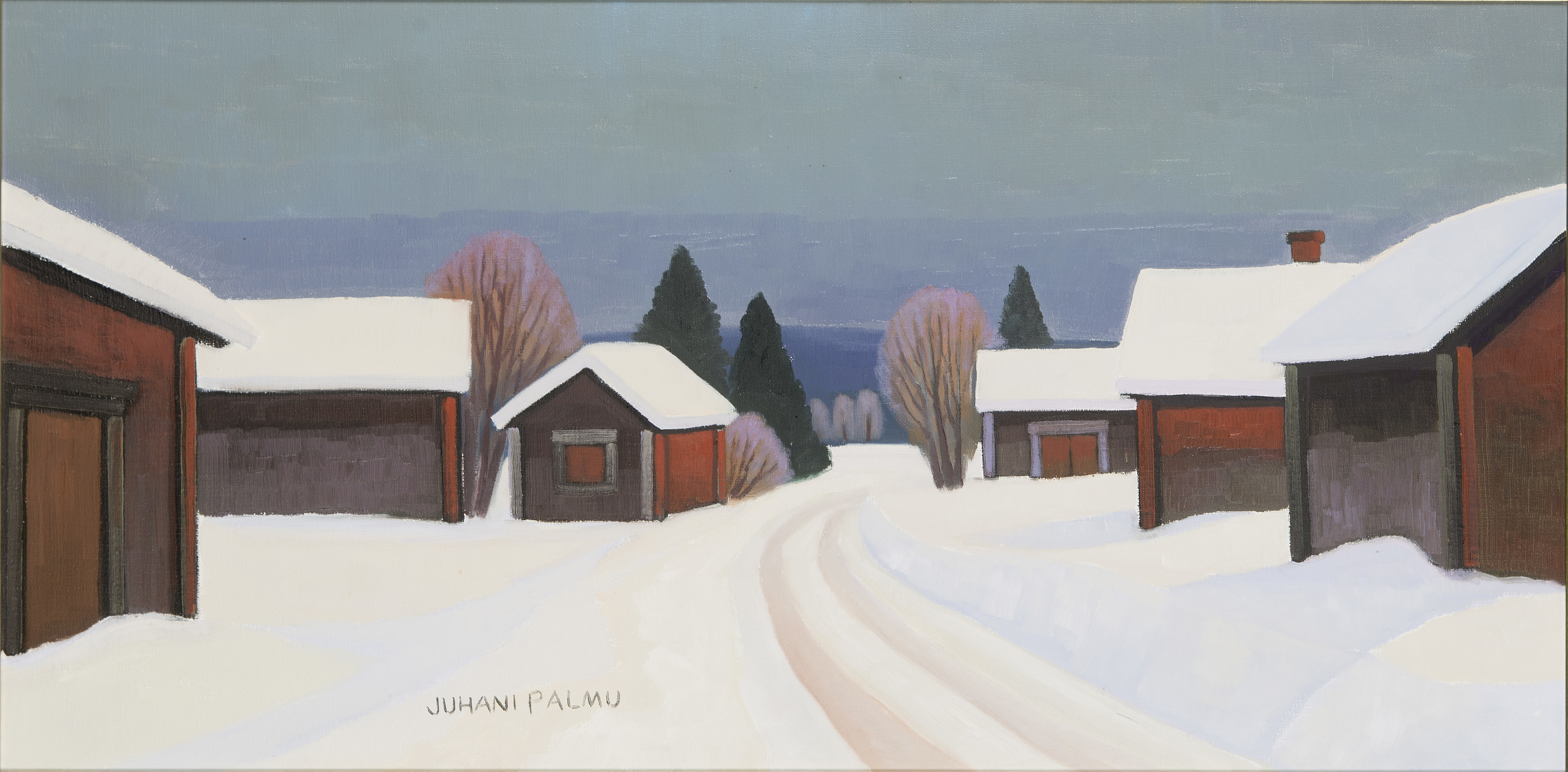 Juhani Palmu, Vinterlandskap. - Bukowskis