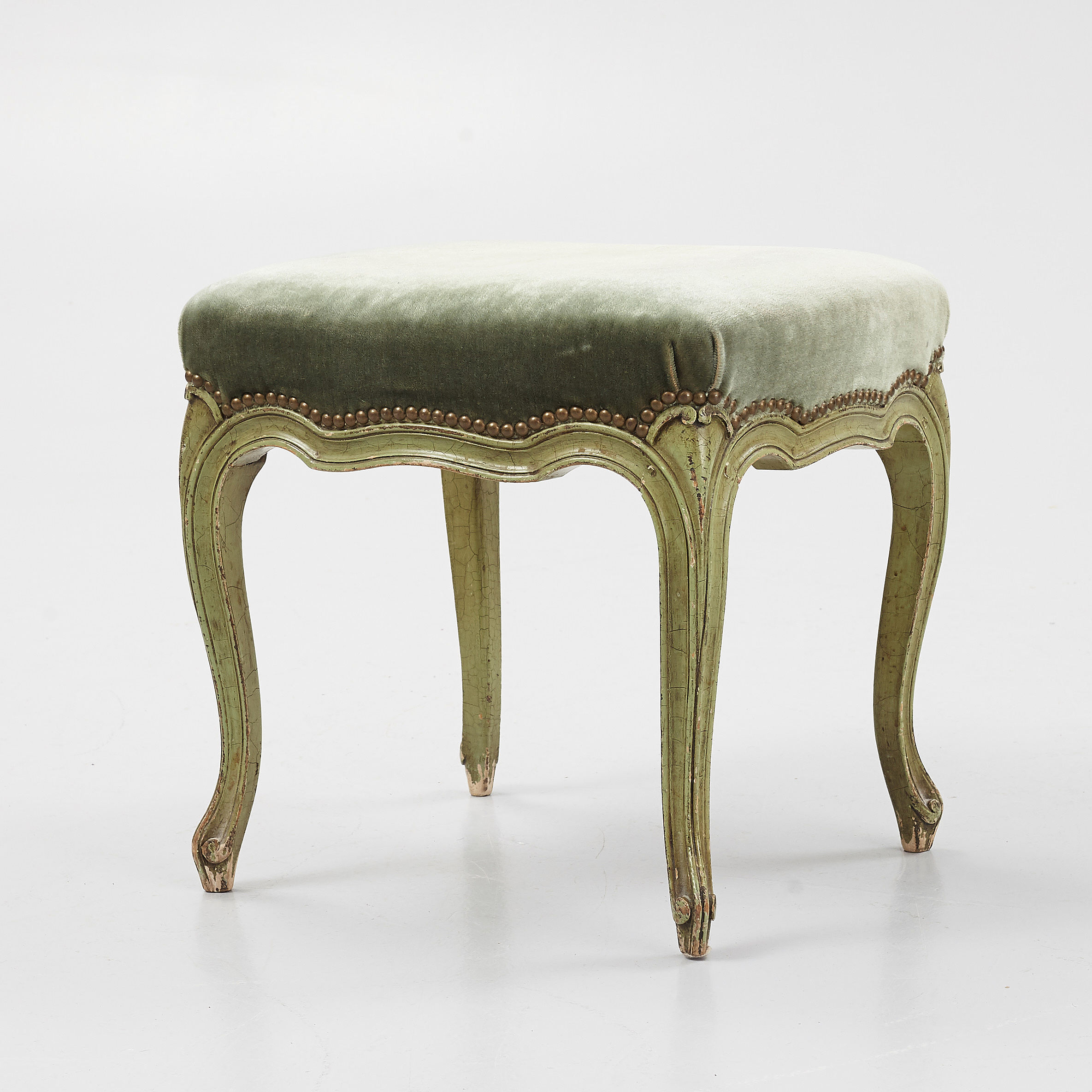 A Rococo style stool, 19th Century. - Bukowskis