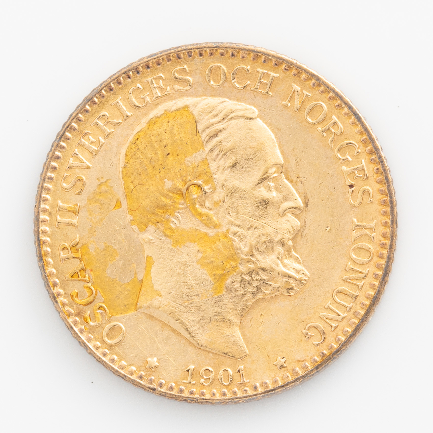 Oscar II, gold coin, 10 kronor 1901. - Bukowskis