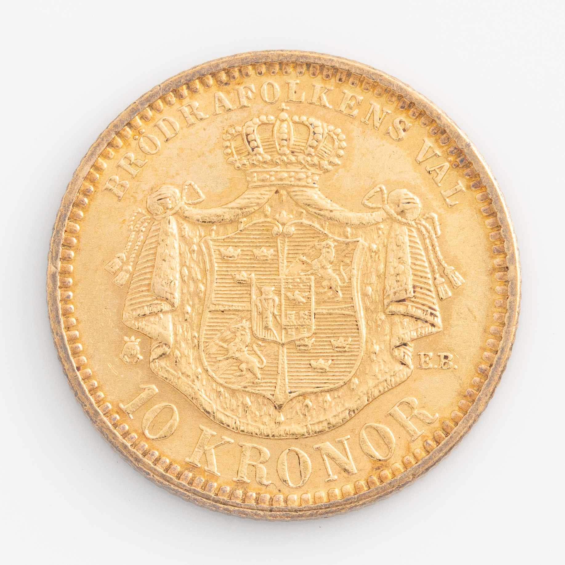 Oscar II, guldmynt, 10 kronor 1901. - Bukowskis