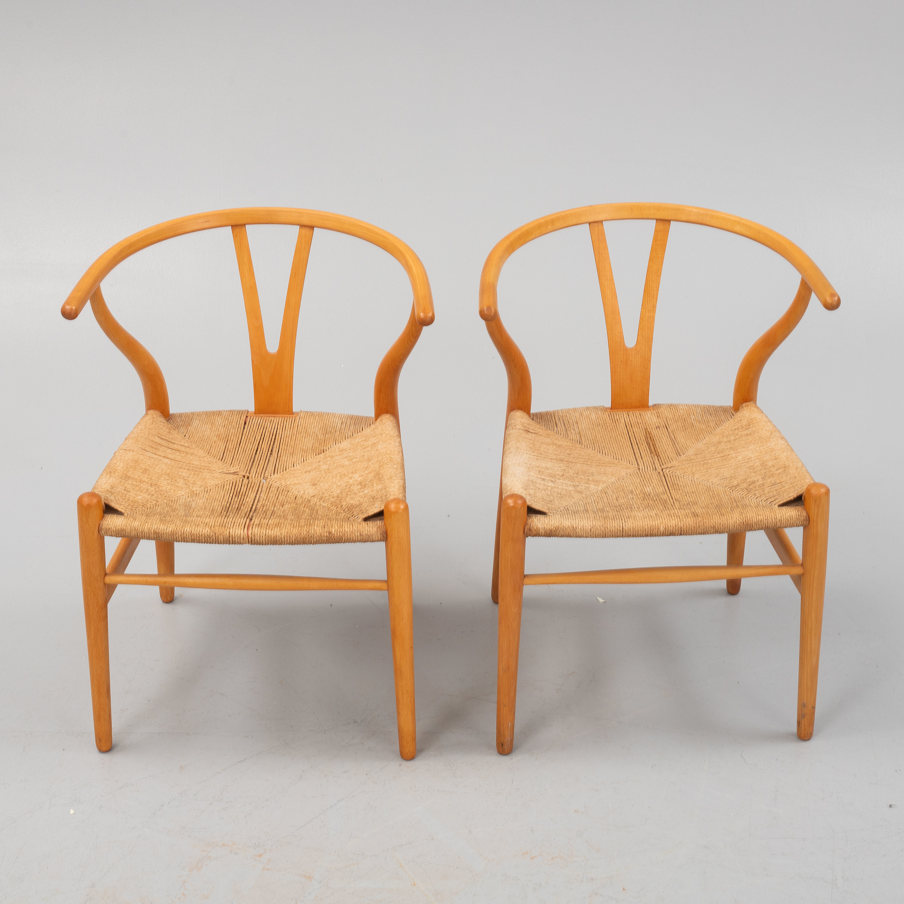 Hans J. Wegner, stolar, ett par, "Y-stolen", modell CH-24, Carl Hansen ...