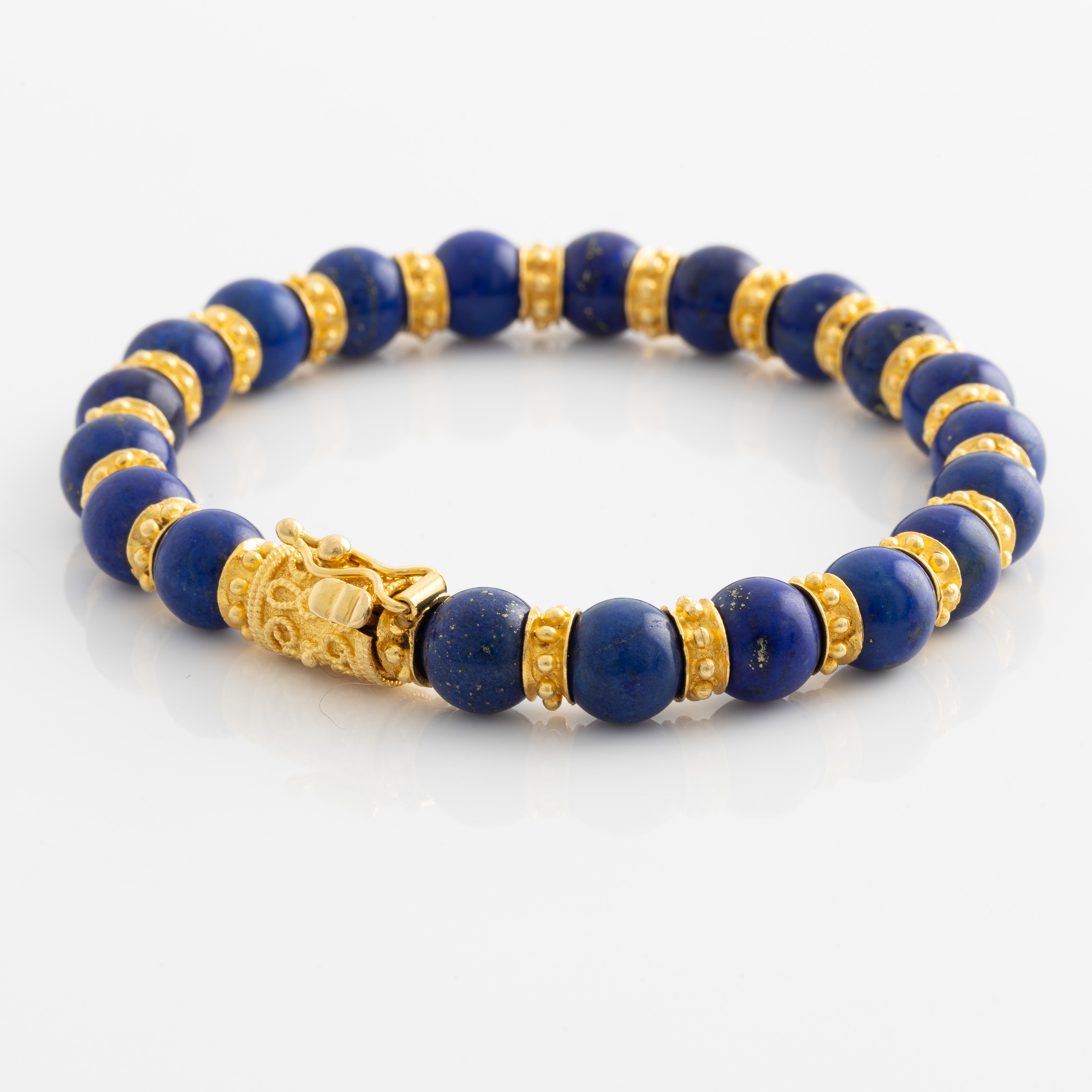 Bracelet 18K gold and lapis lazuli. - Bukowskis