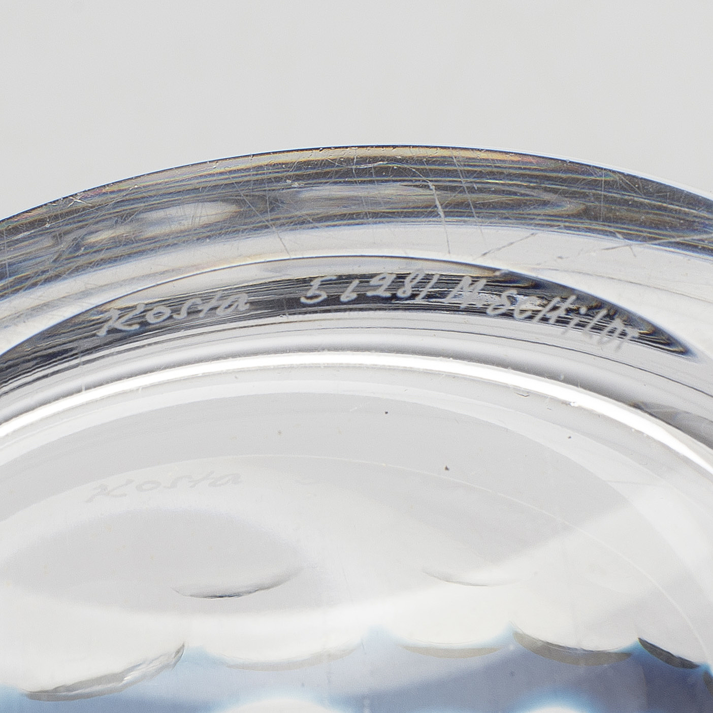 Mona Morales-Schildt, an art glass bowl, signed Kosta 56281 M. Schildt ...