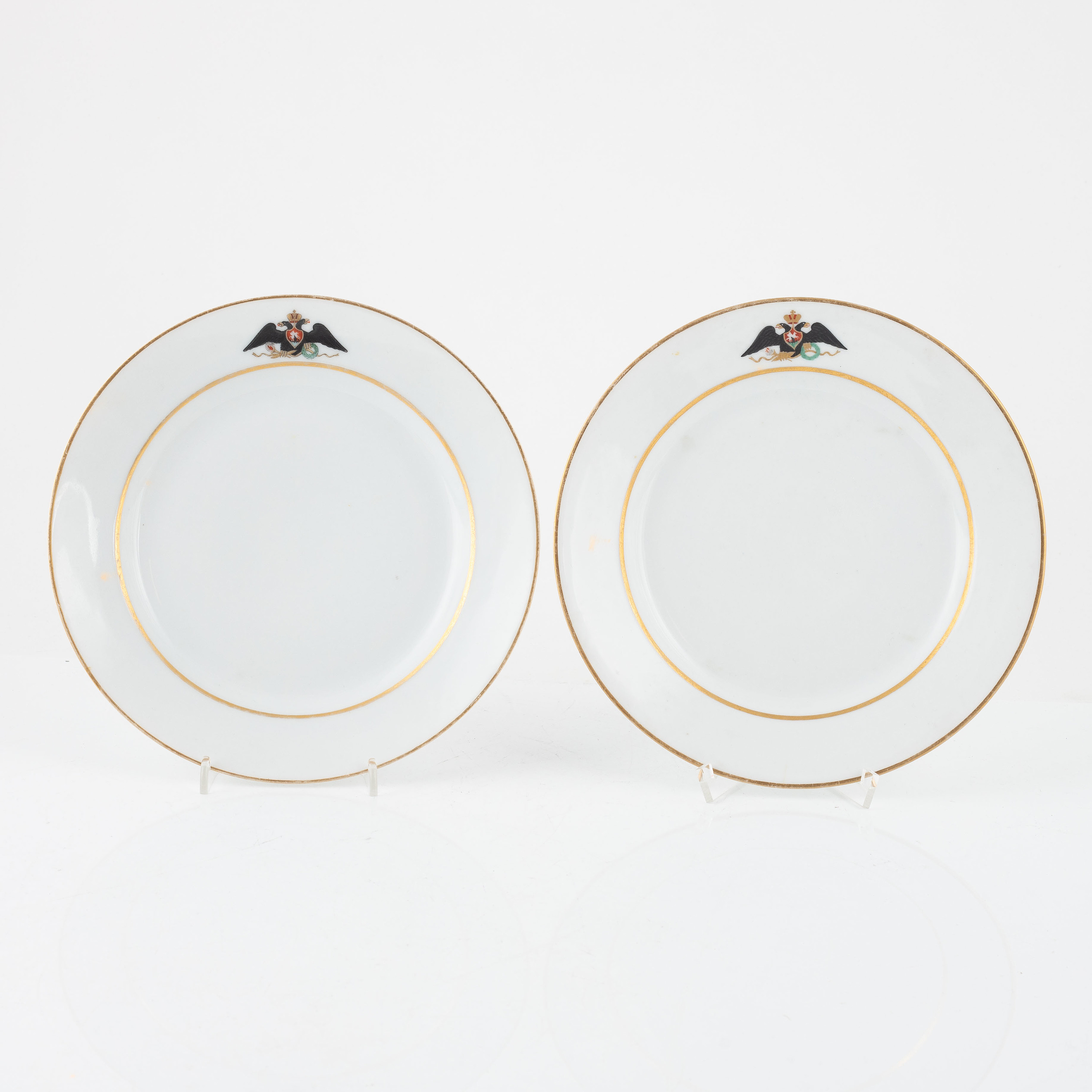 A pair of Imperial Plates, Imperial Porcelain Factory, Saint Petersburg ...
