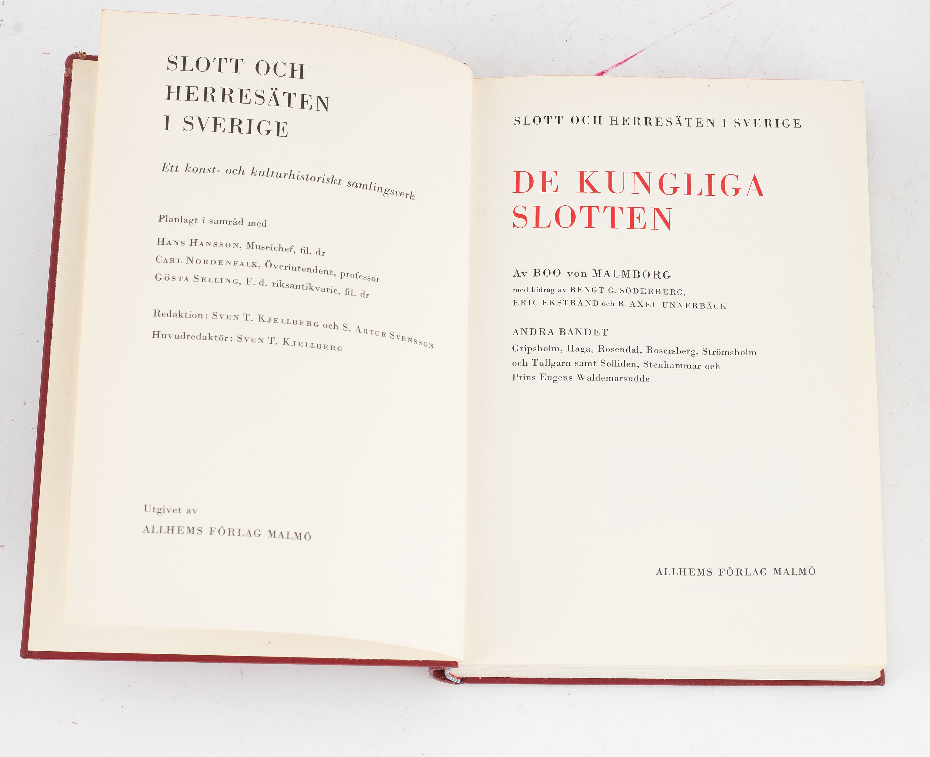 Books, 'Svenska slott och herresäten', Allhems Förlag, Malmö. (18 ...